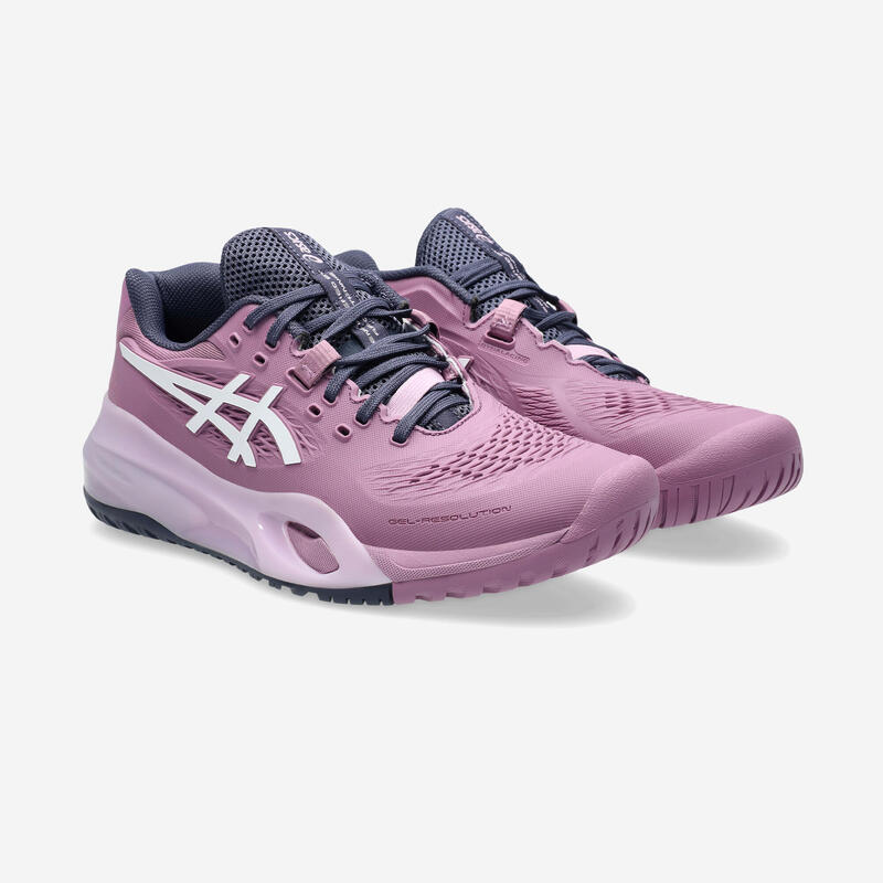Chaussures de tennis Femme Multicourt - Asics Gel Resolution X rose violet ASICS | Decathlon