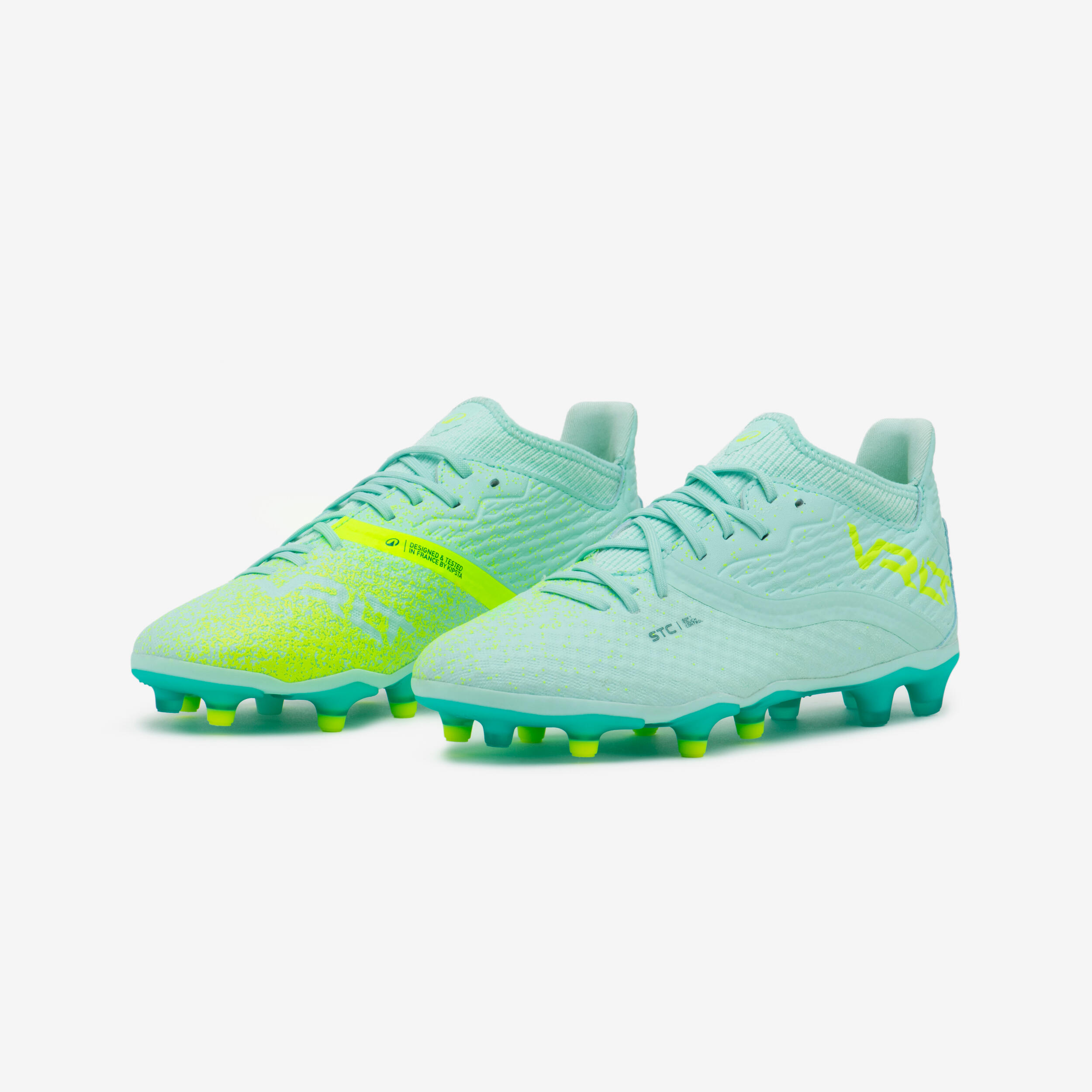 Kids' Lace-Up Soccer Cleats – Viralto III FG - Pale mint - Kipsta ...