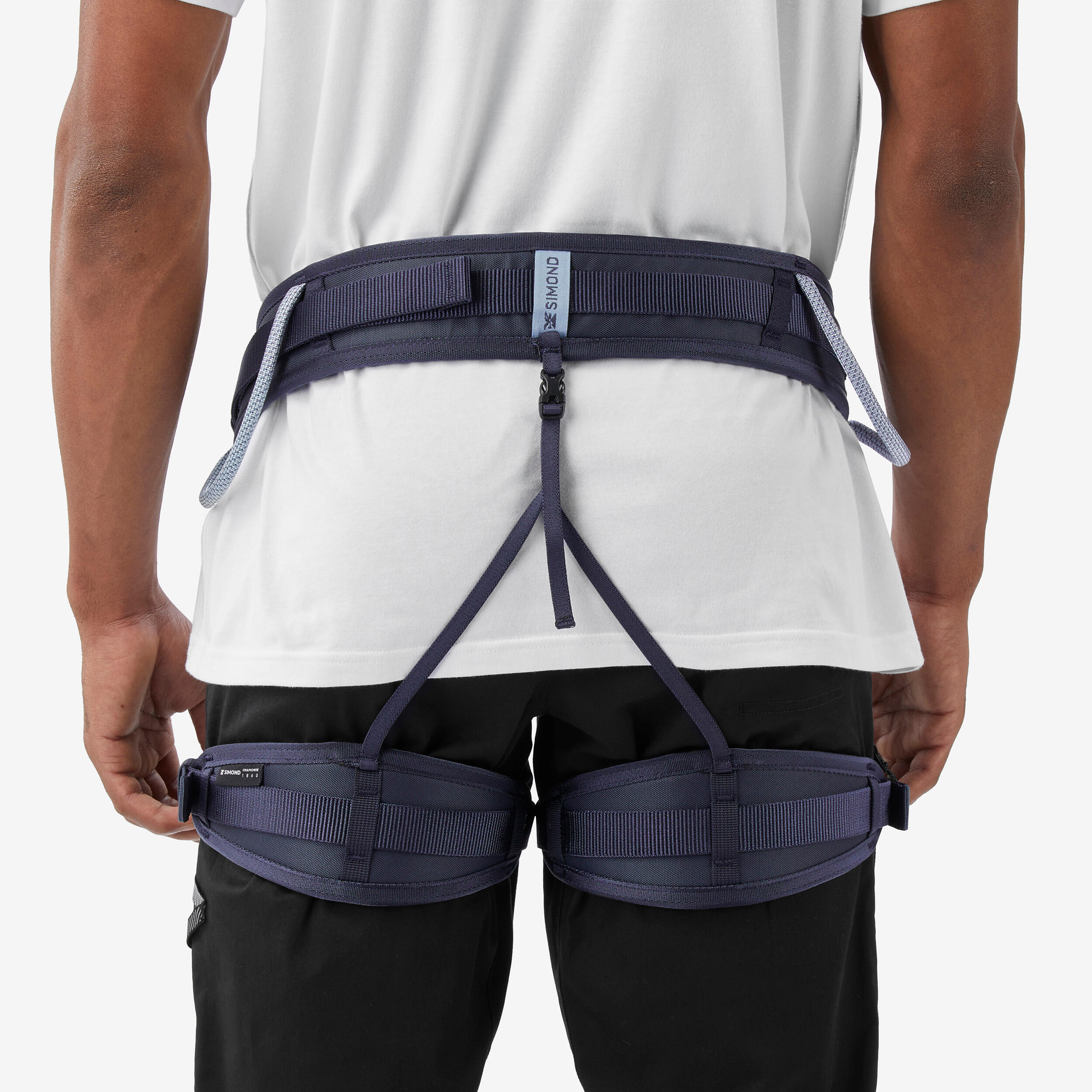 Climbing single tie-in point harness, First Klimb black - Asphalt blue ...