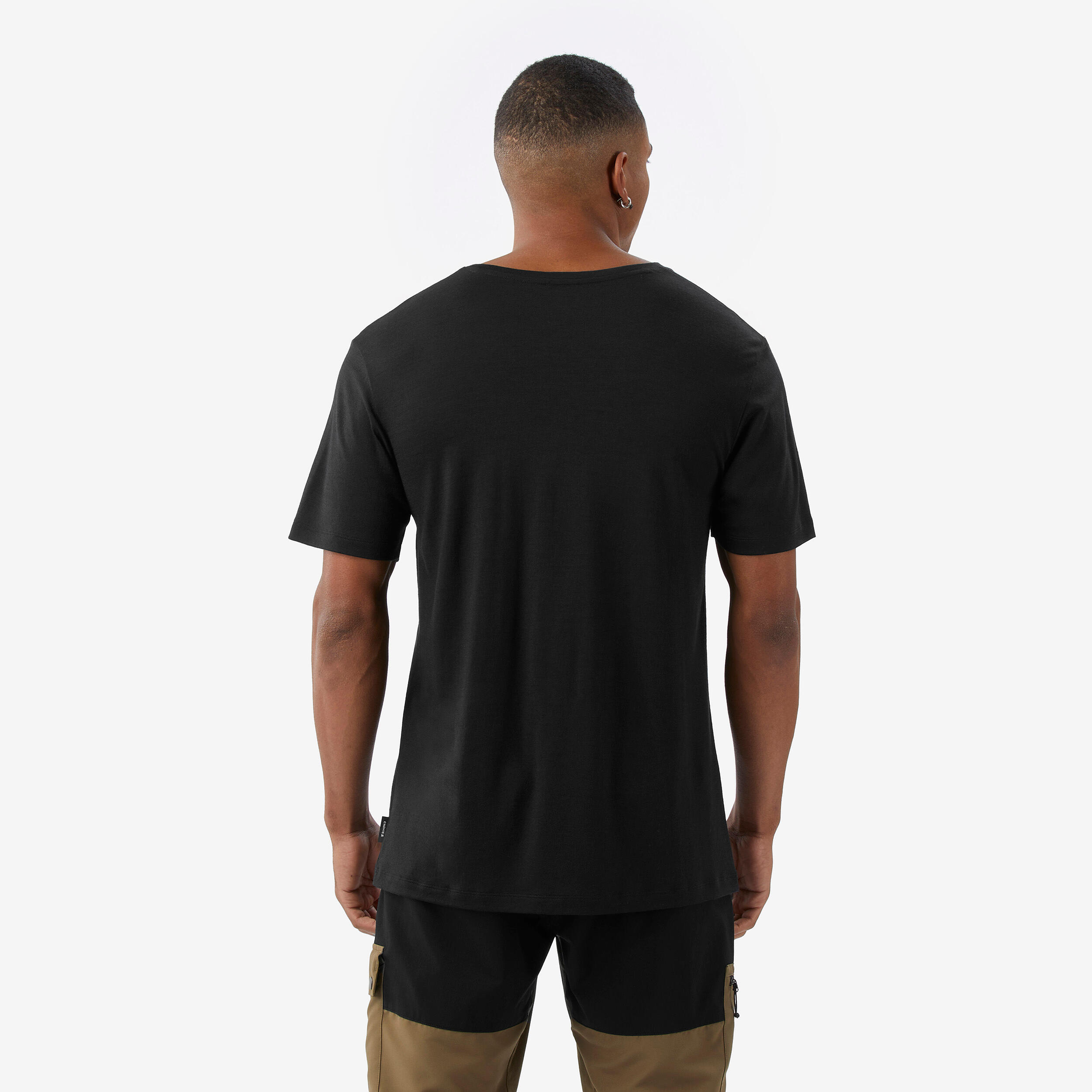 Men’s Merino Wool T-Shirt - ultra black - Forclaz - Decathlon