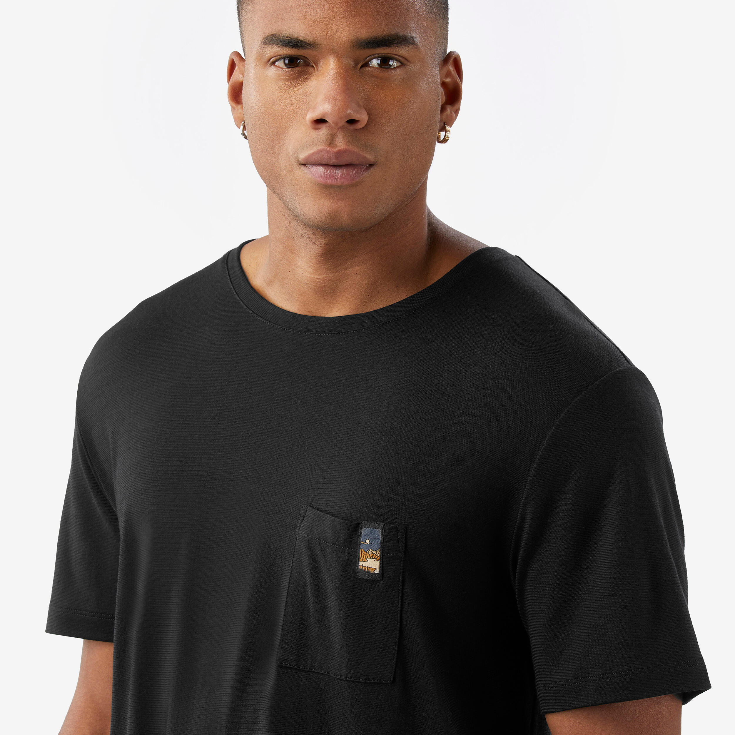 Men’s Merino Wool T-Shirt - ultra black - Forclaz - Decathlon