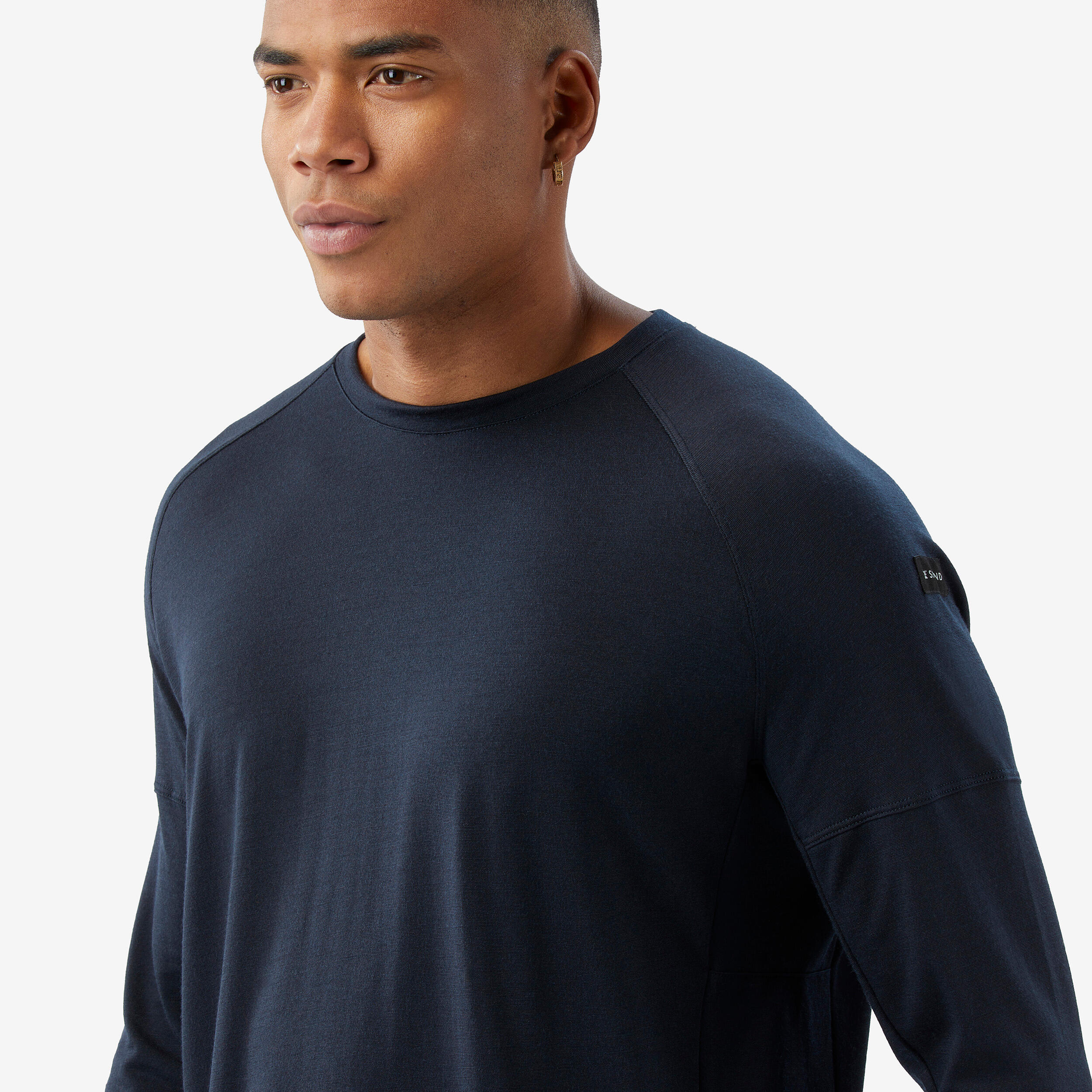 Men's Long-Sleeved Merino Shirt - Eclipse blue - Forclaz - Decathlon