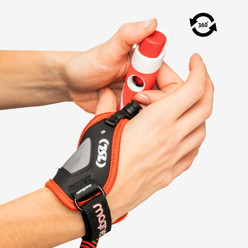 TSL Trailstokken carbon 4-delig Outdoor Trail geel rood | Decathlon