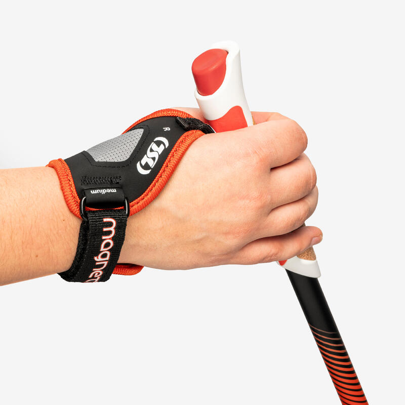 TSL Trailstokken carbon 4-delig Outdoor Trail geel rood | Decathlon