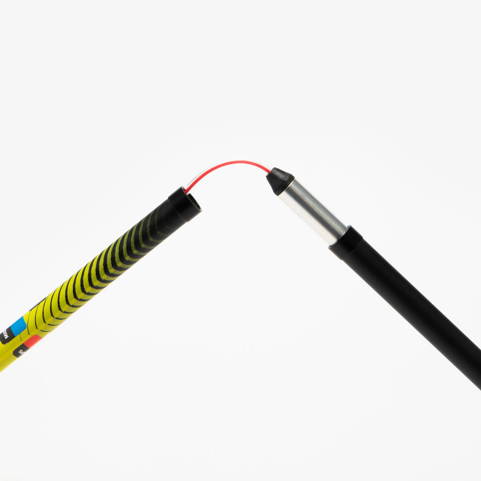 TSL Trailstokken carbon 4-delig Outdoor Trail geel rood | Decathlon