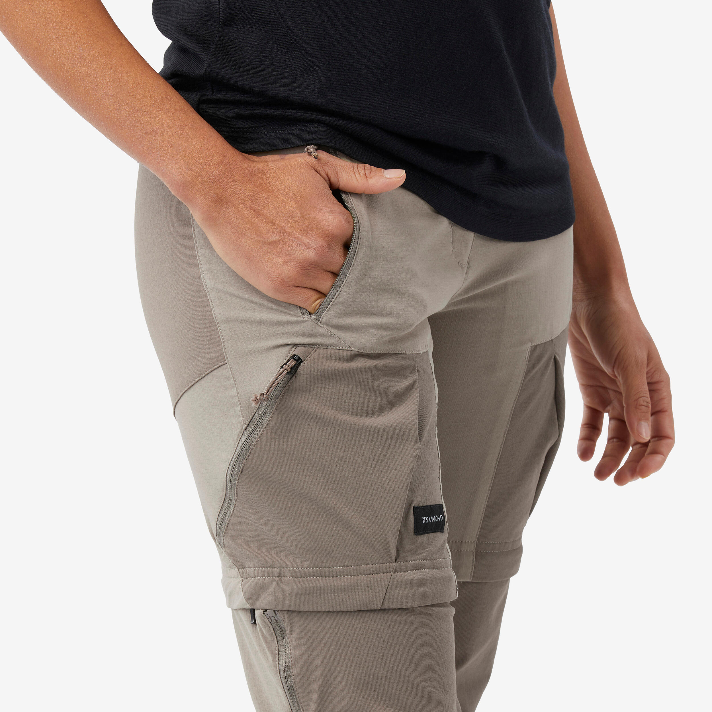 Women’s 2-in-1 Hiking Pants - MT 500 - Ash beige, Coriander brown ...
