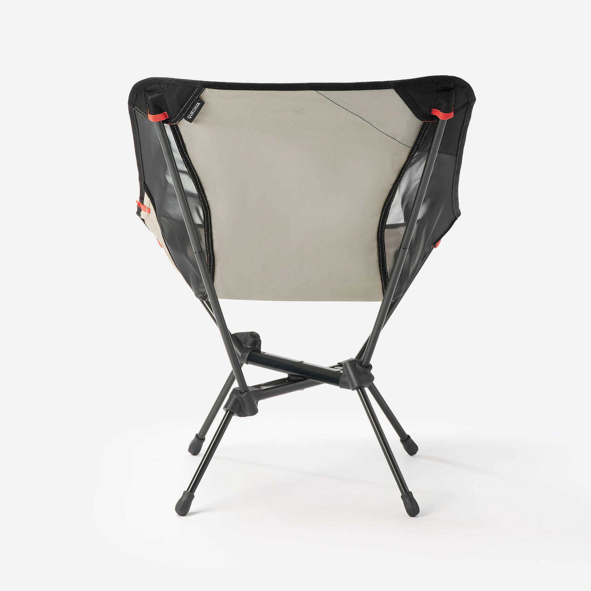 COMPACT LOW CHAIR 500 FOR CAMPING - BEIGE