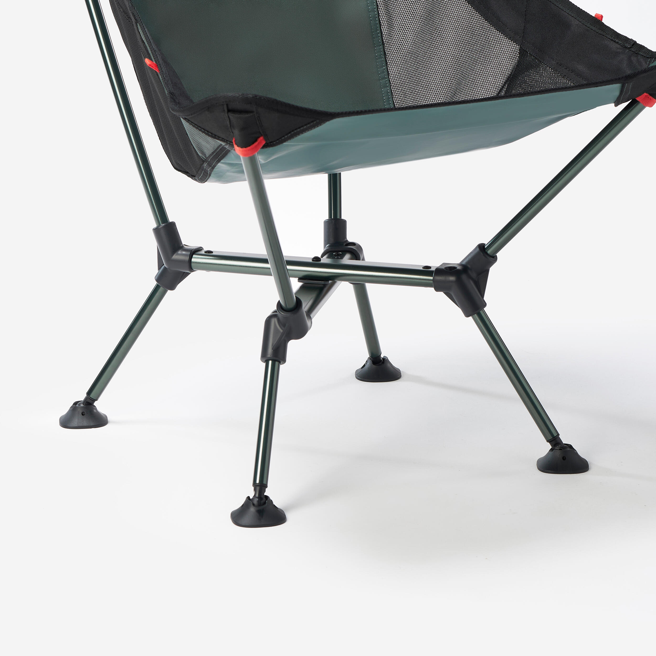 Chaise de camping basse pliante et compacte - 900 XL - Vert foncé gris ...
