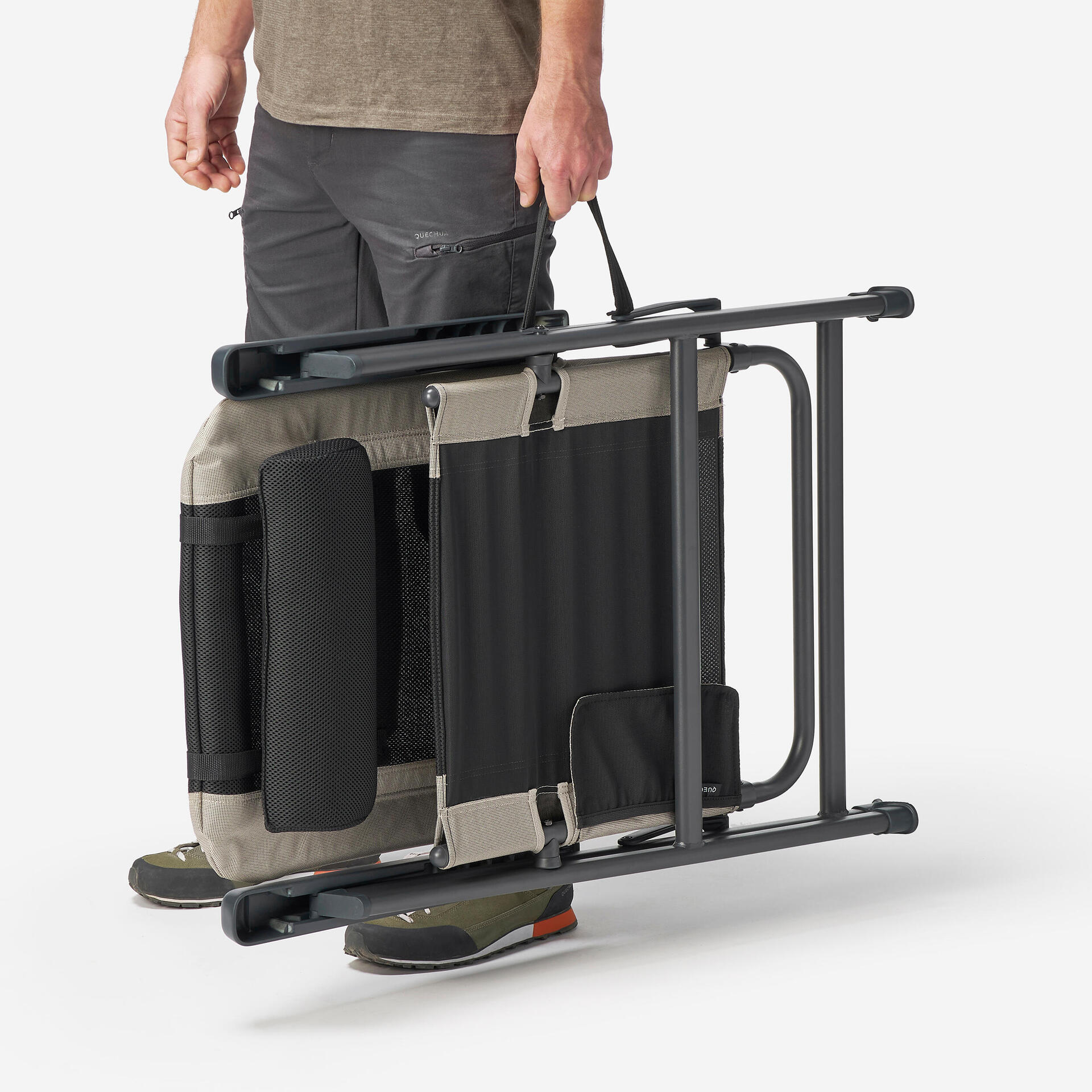 RECLINING 5-POSITION ARMCHAIR FOR CAMPING - ULTRA COMFORTABLE & FOLDABLE