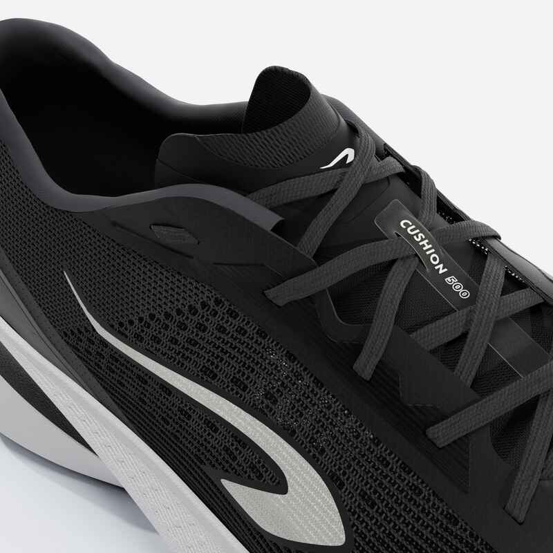 Chaussures de Running Homme - Kiprun Cushion 500 Blanc Noir - Decathlon