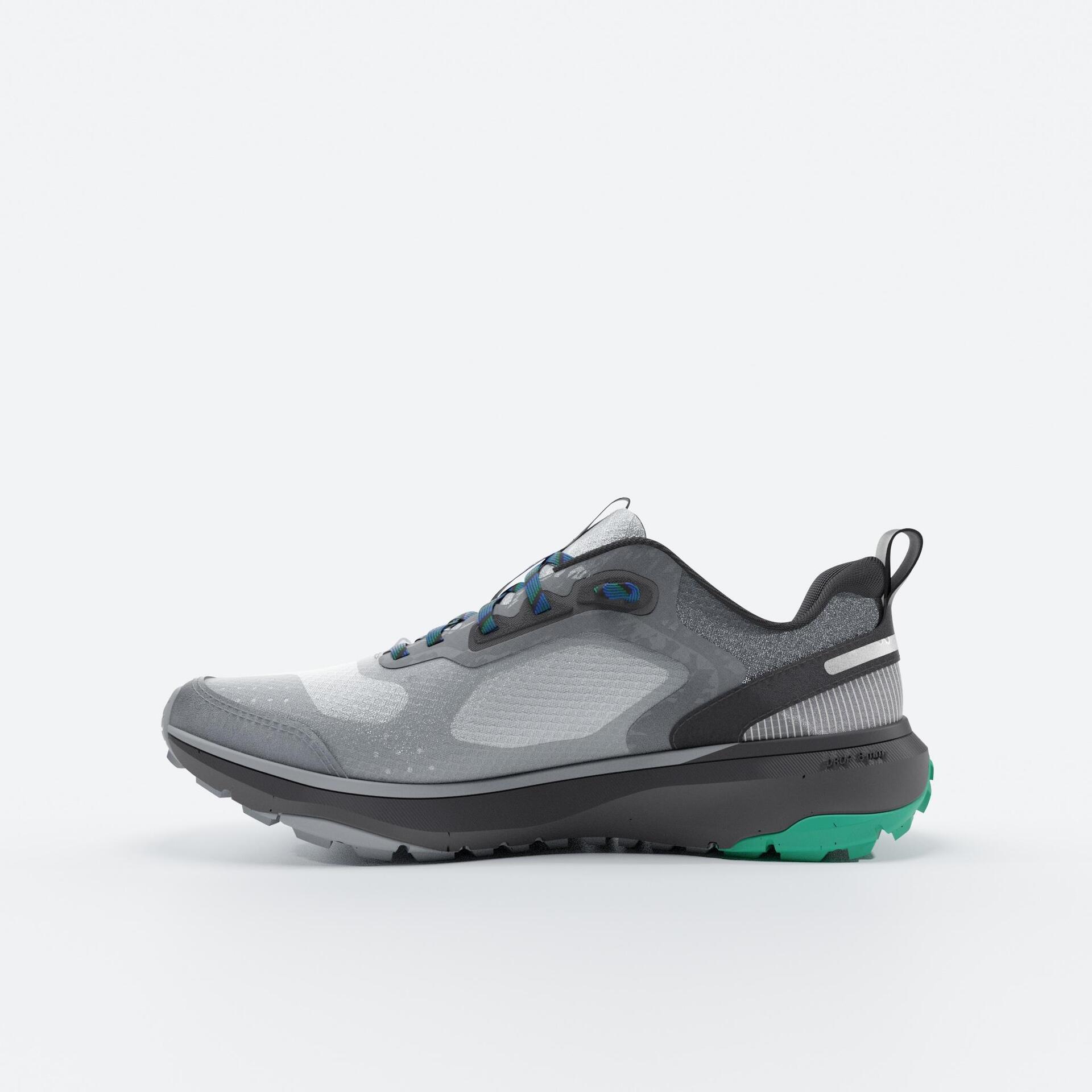 Men's Road & Trail Running Shoes JF190 GRIP - Silver Grey
