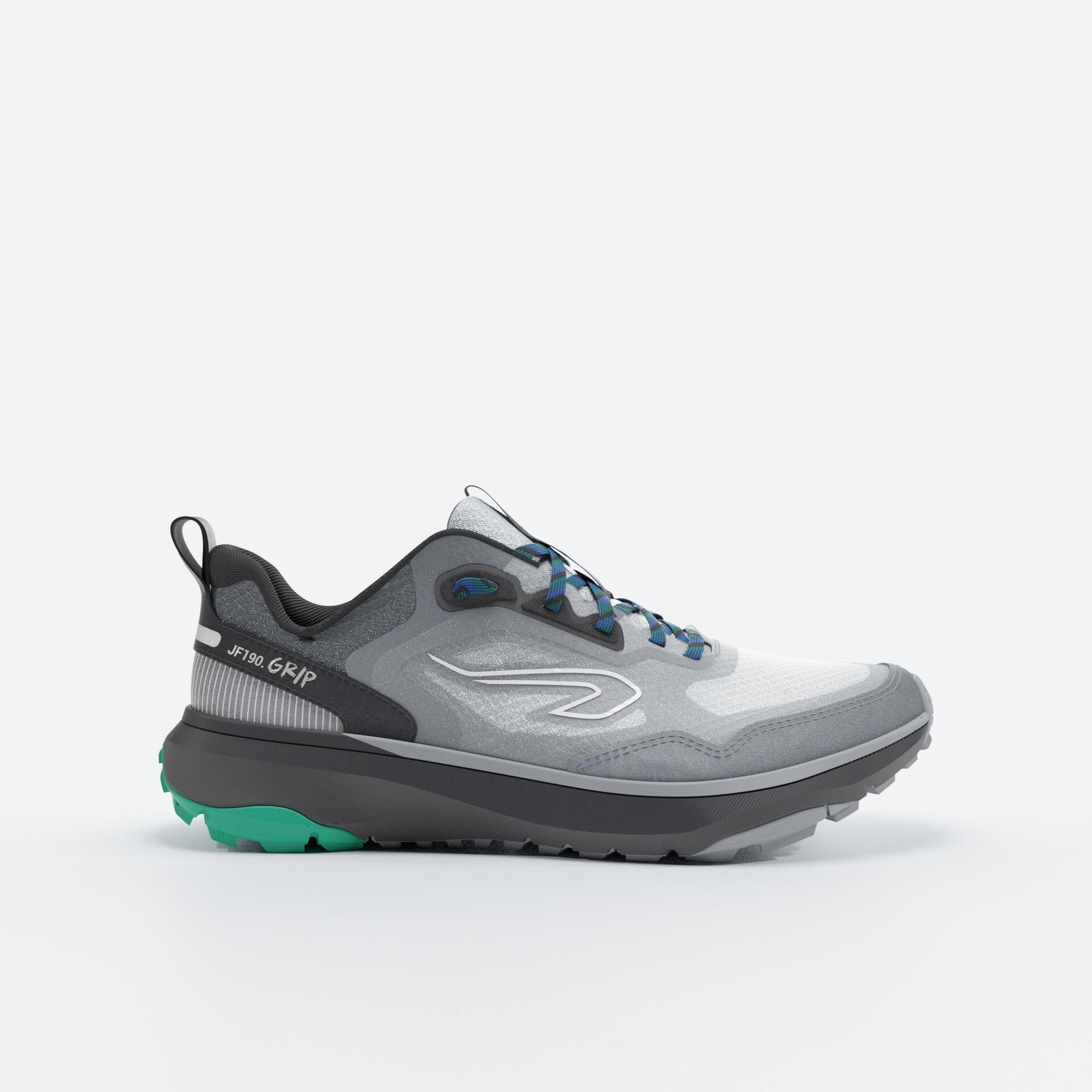 Men's Road & Trail Running Shoes JF190 GRIP - Silver Grey