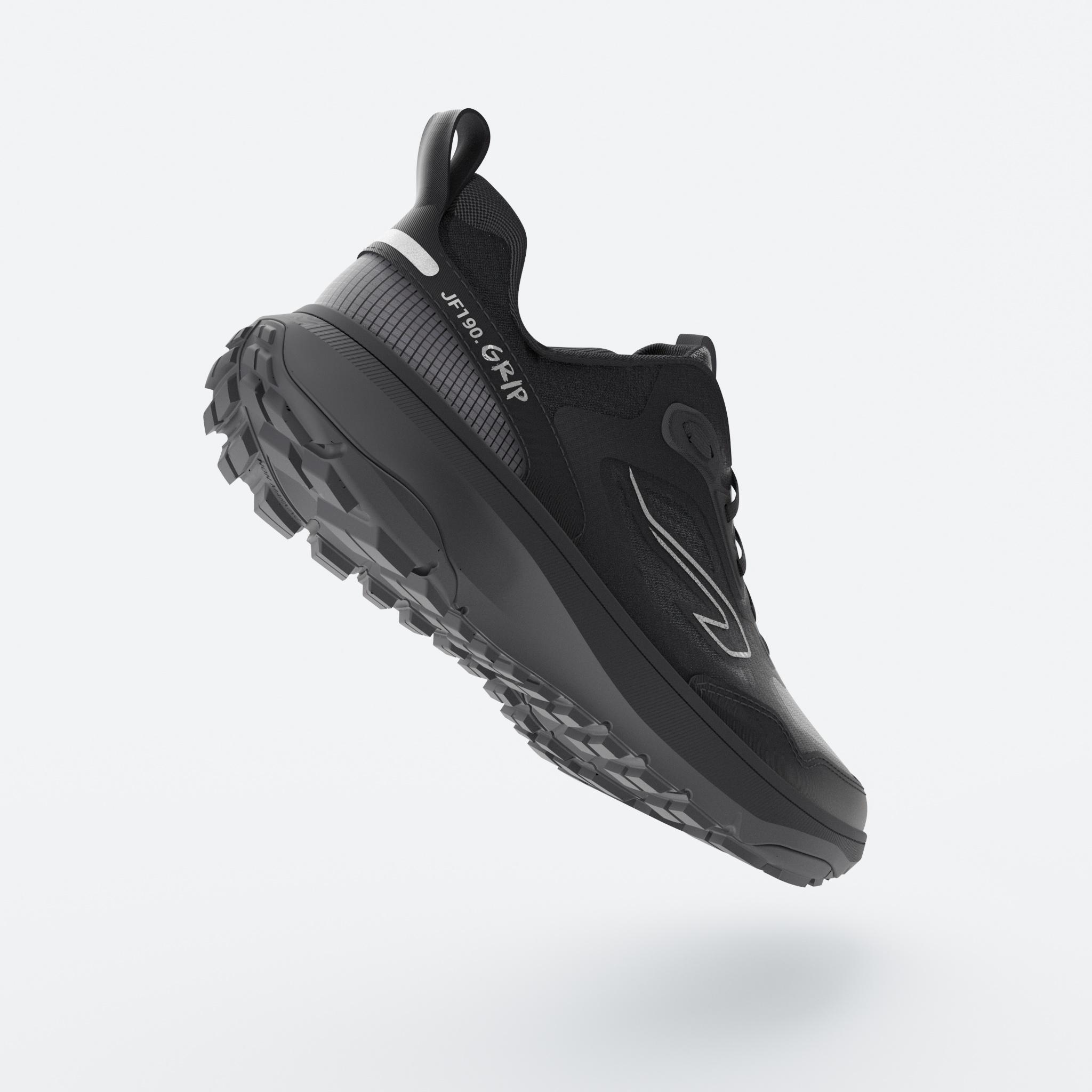 Tenis de running y trail negros para hombre Kiprun JF 190 Full Black ...