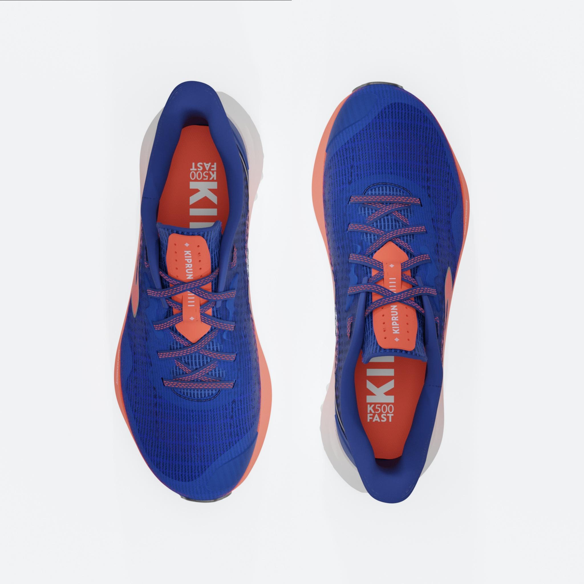 Kids' KIPRUN K500 FAST running shoes - indigo blue and red - Decathlon
