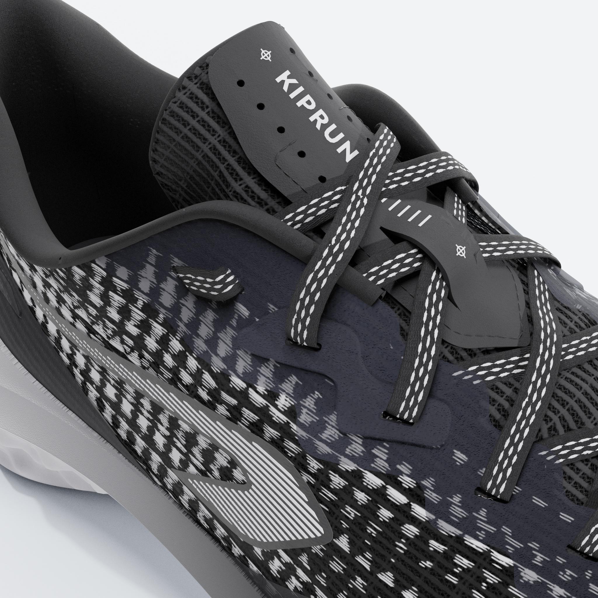 Children's Running Shoes - KIPRUN K500 FAST - Black/White