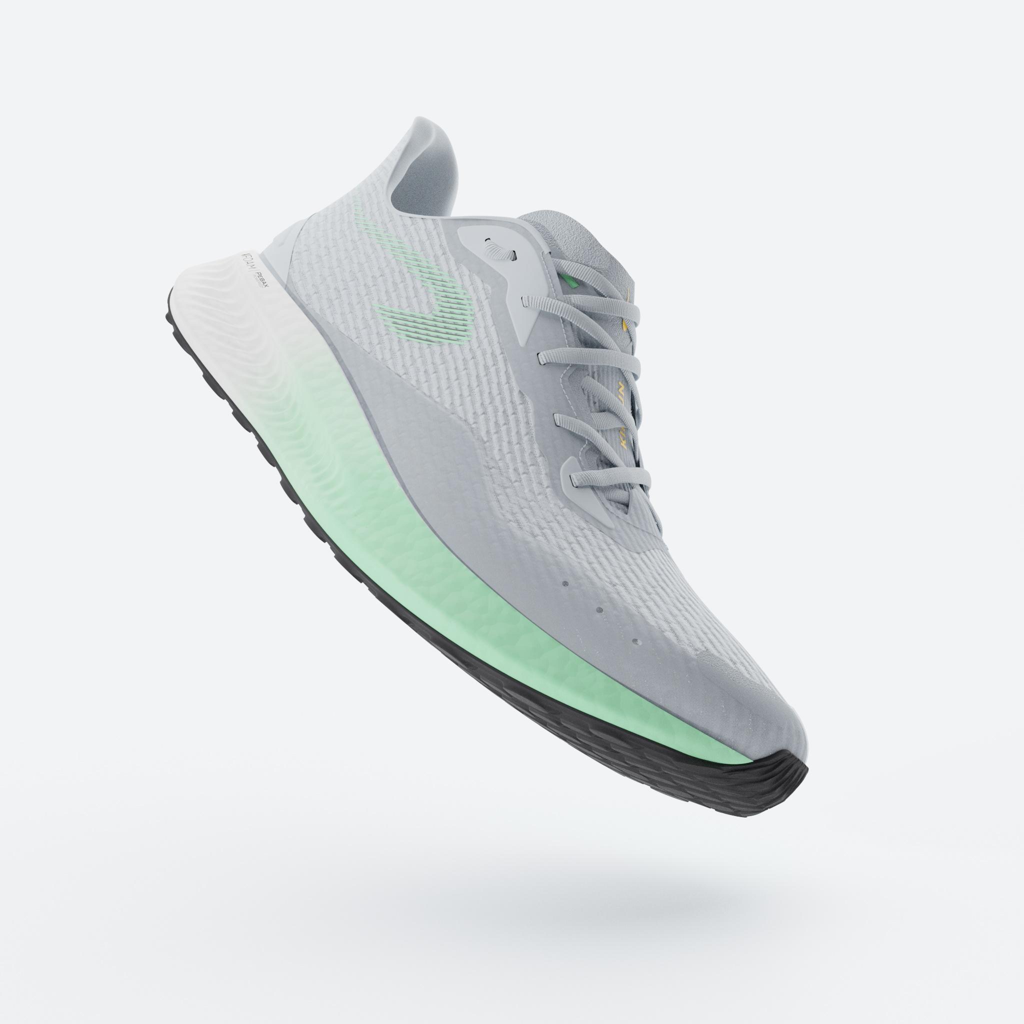 KIPRUN KD500.3 Men's Running Shoes - Grey / Green - Decathlon