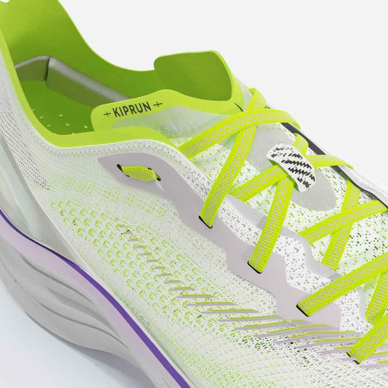 KIPRUN KD900.2 Women's running shoes - White/Yellow - Decathlon