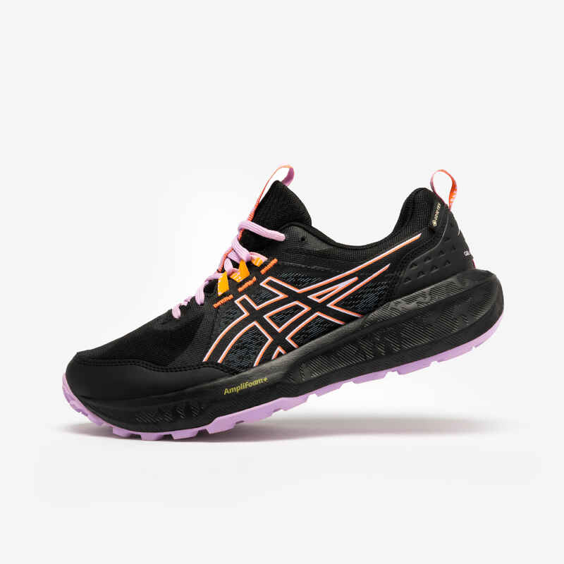 Womens Trail Running Shoes GoreTex, Asics Gel Sonoma 8 GTX - Black/Pink ...