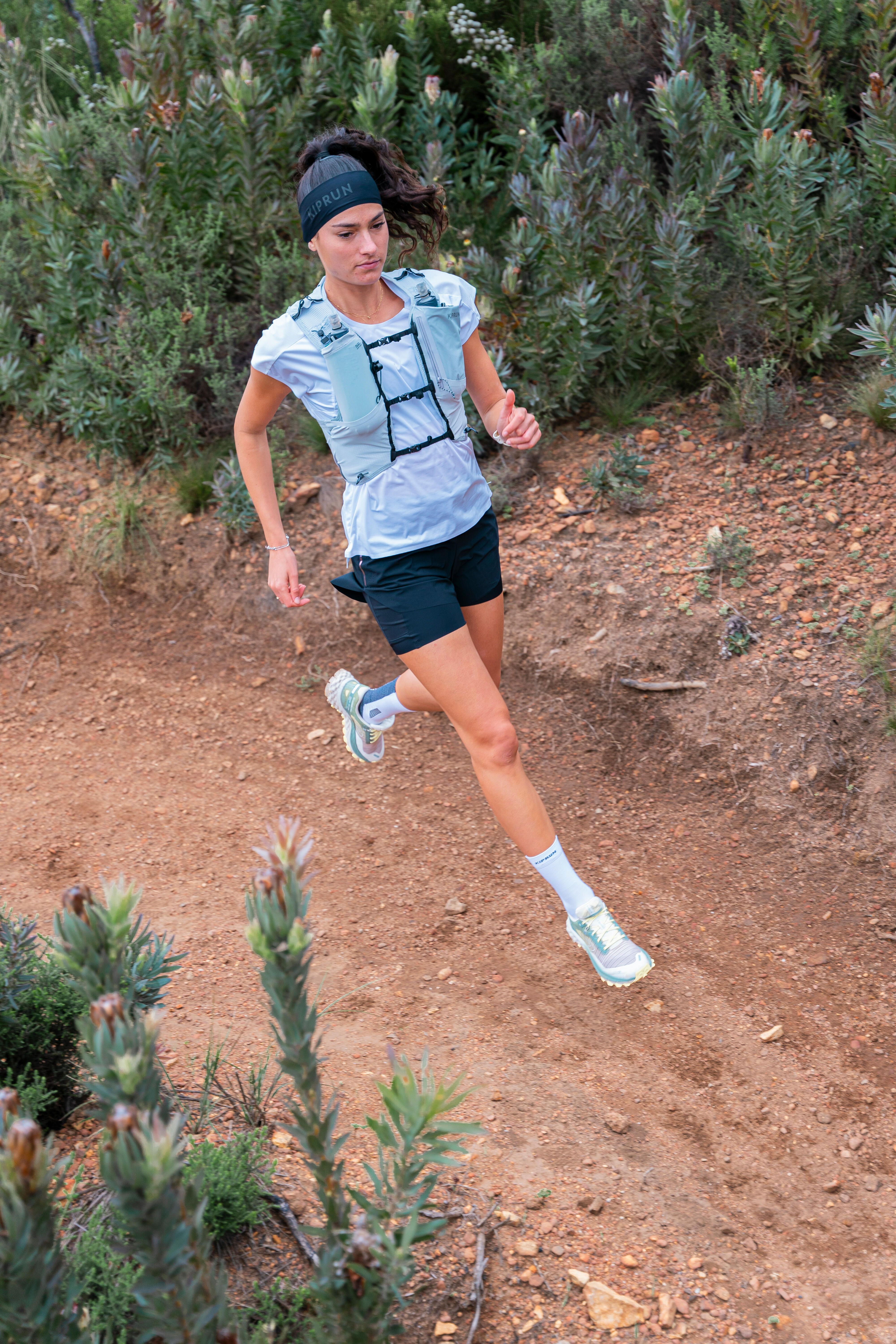 Bas de course fines - Run900 Mid - Blanc De Neige - Kiprun - Décathlon