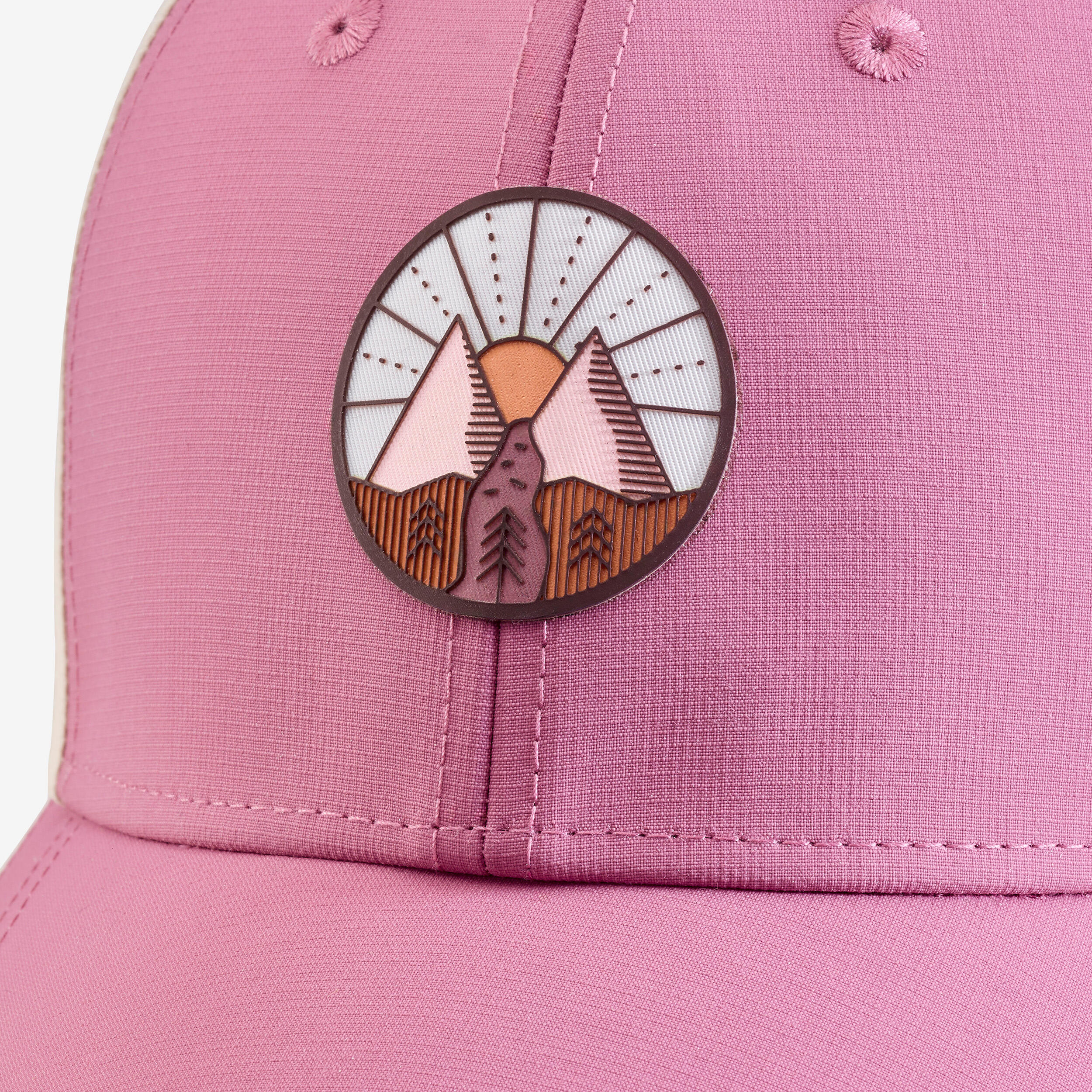 Kids' Cap, MH 100 Age 7-15 - Old pink, Eggshell - Quechua - Decathlon