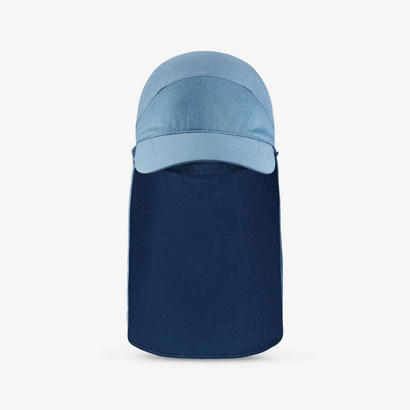 Gorra de senderismo de nuca larga azul para niños de 7 a 15 años MH900 ...