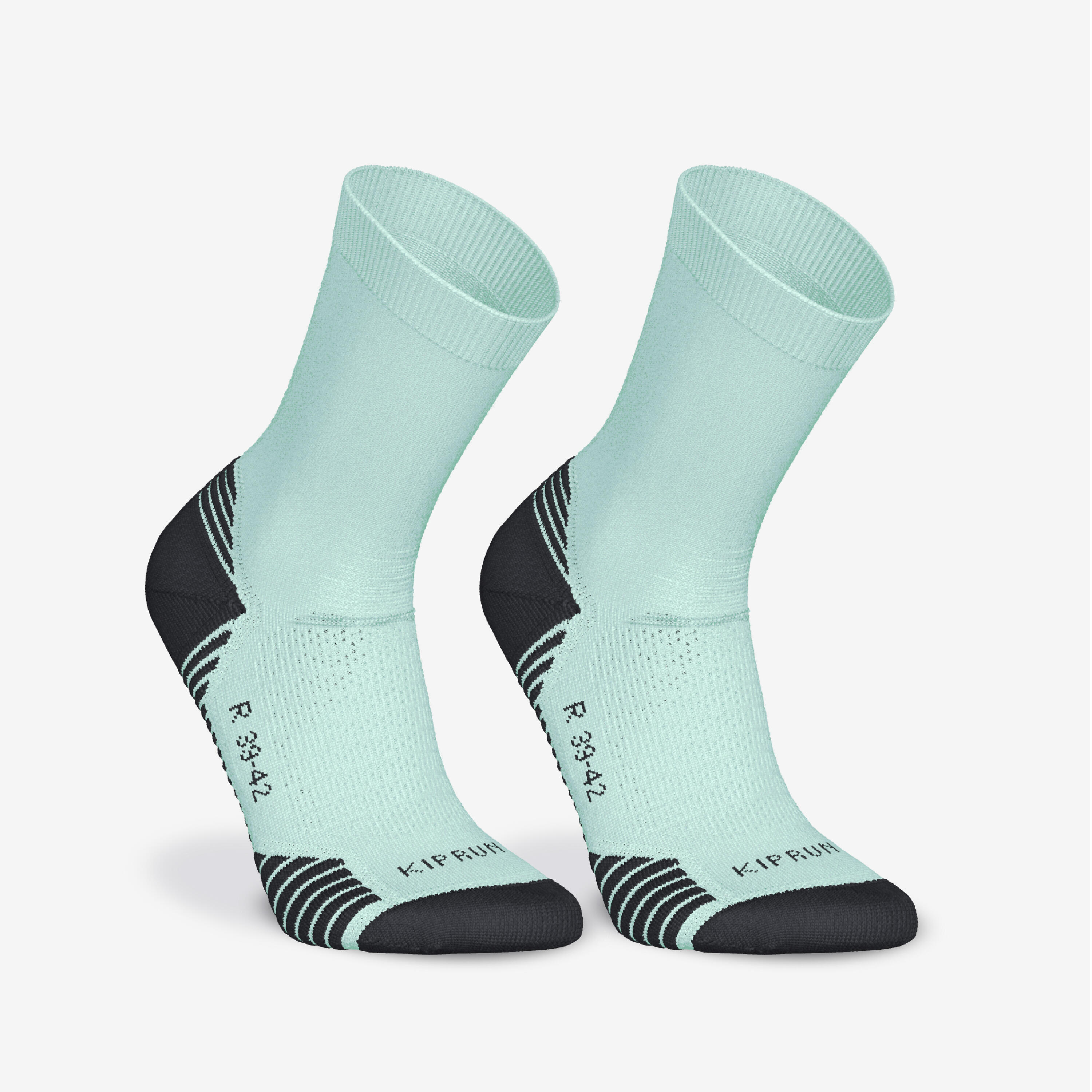 PACK OF 2 PAIRS OF RUN500 THICK MID-CALF RUNNING SOCKS KIPRUN | Decathlon