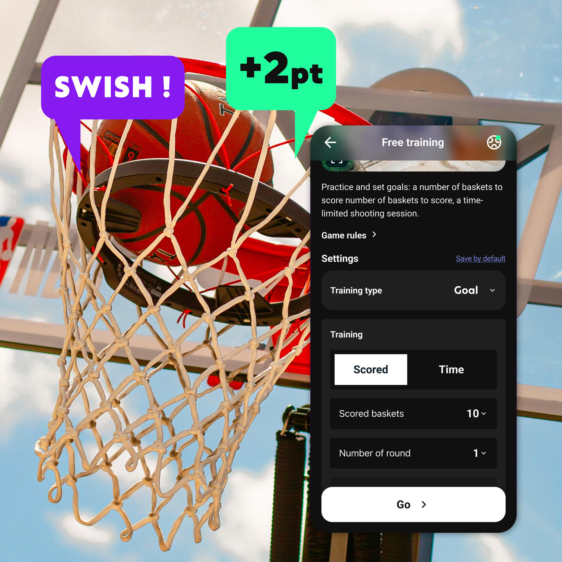 Smart Basketball Hoop with Mini-Games - Decathlon Basketball Play