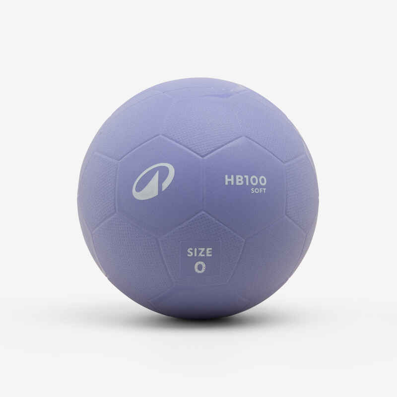 Beginner PVC Handball H100 Soft Size 0 - Purple - Decathlon