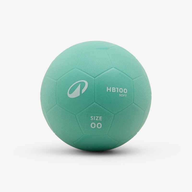 Beginner's PVC Handball H100 Soft Size 00 - Green - Decathlon