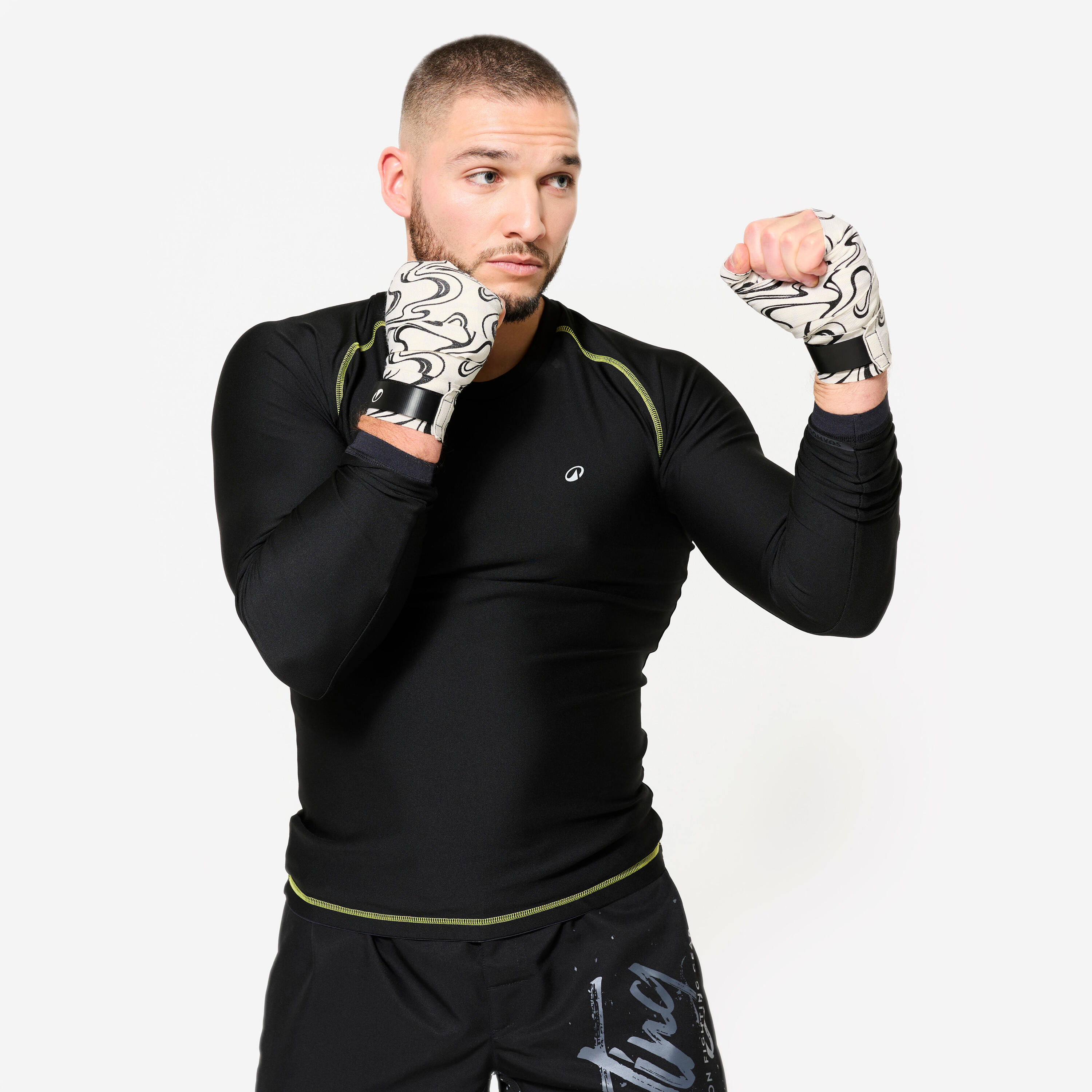 Durable Boxing Wraps 3 m - Off-White/Black | Decathlon