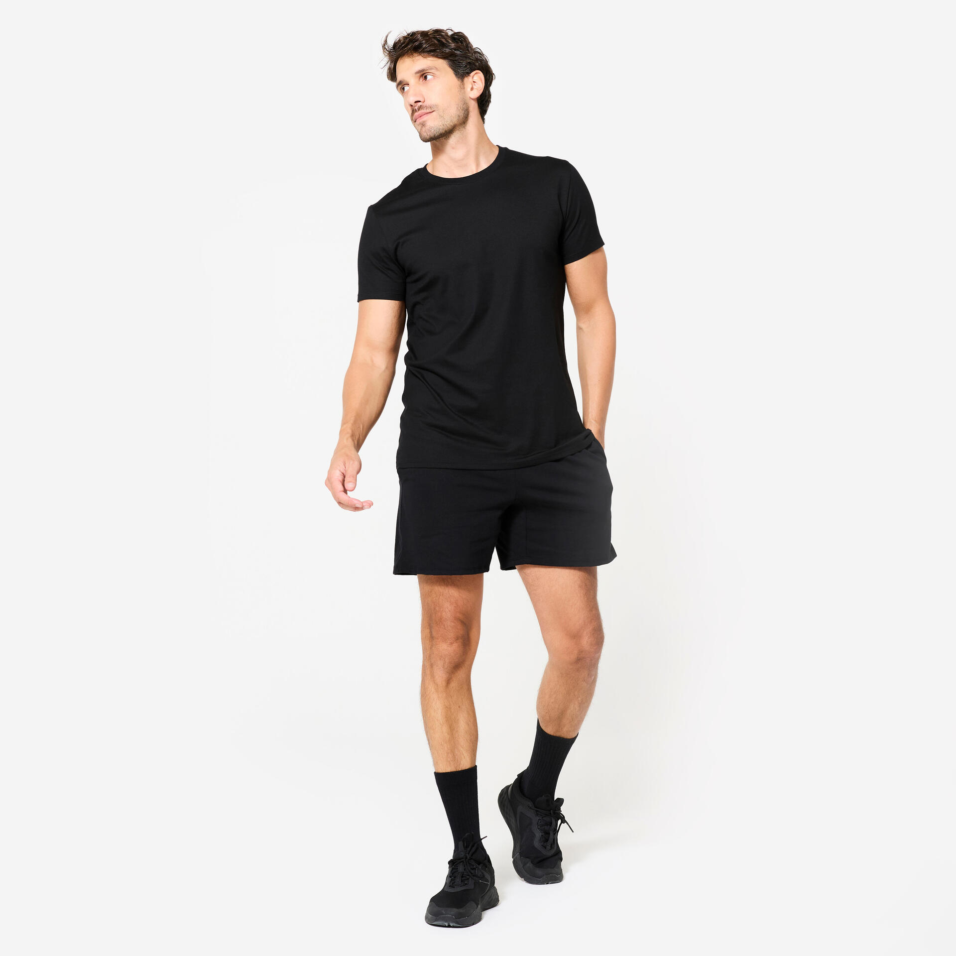 Men's Fitness T-Shirt Sportee 100 - Black