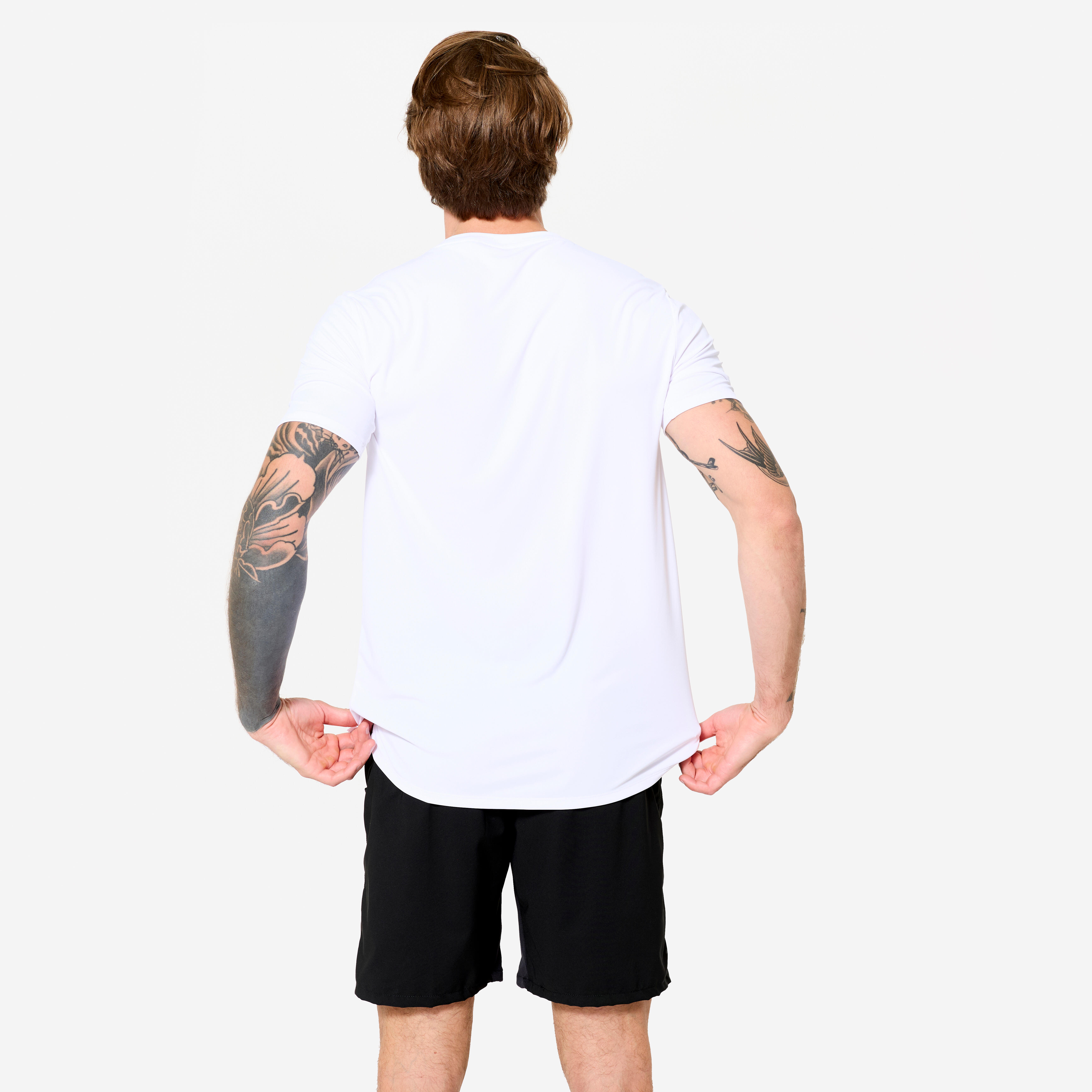 T-shirt respirant et extensible homme - Blanc De Neige - Domyos - Décathlon