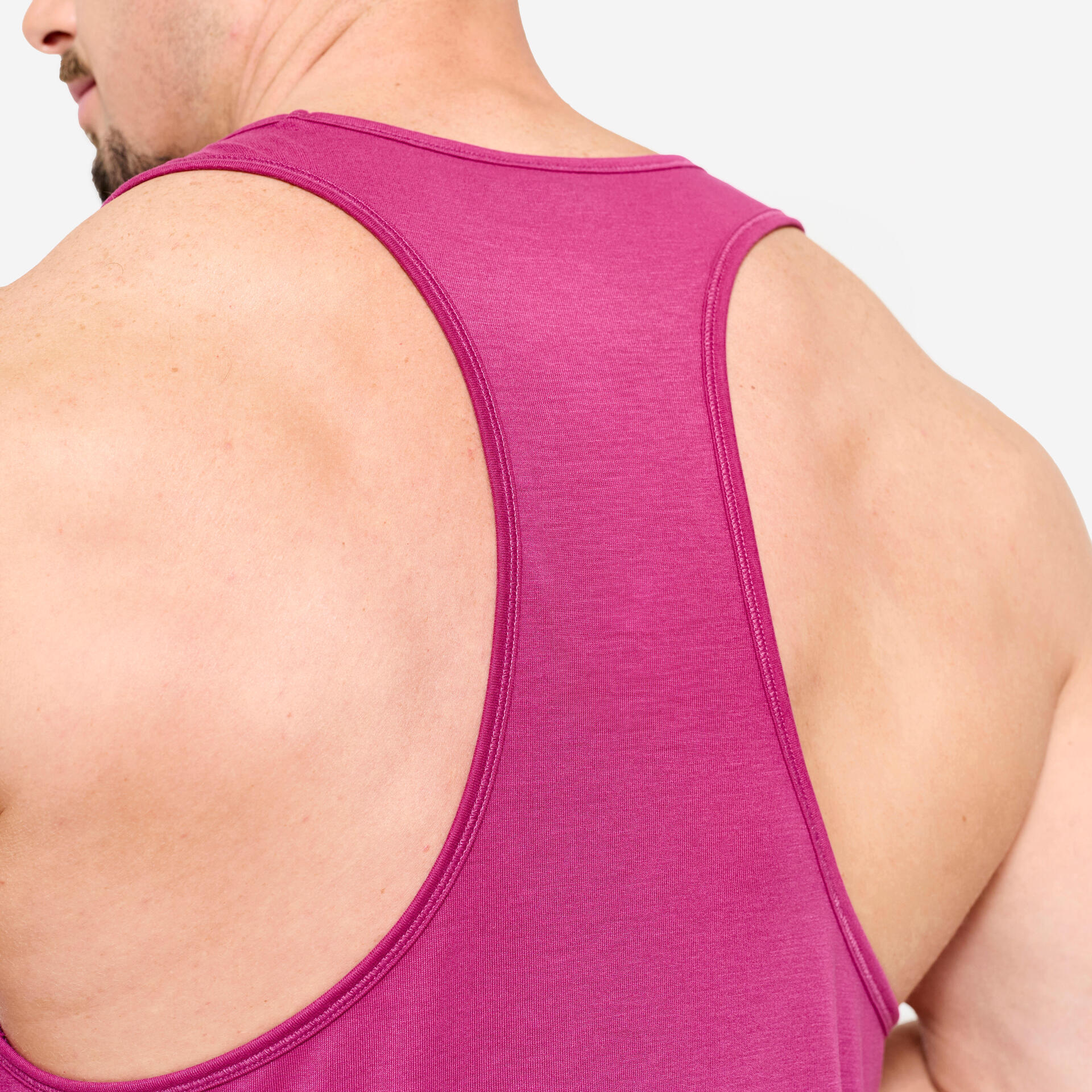 Men's Weight Training Stringer Tank Top - Purple/Magenta