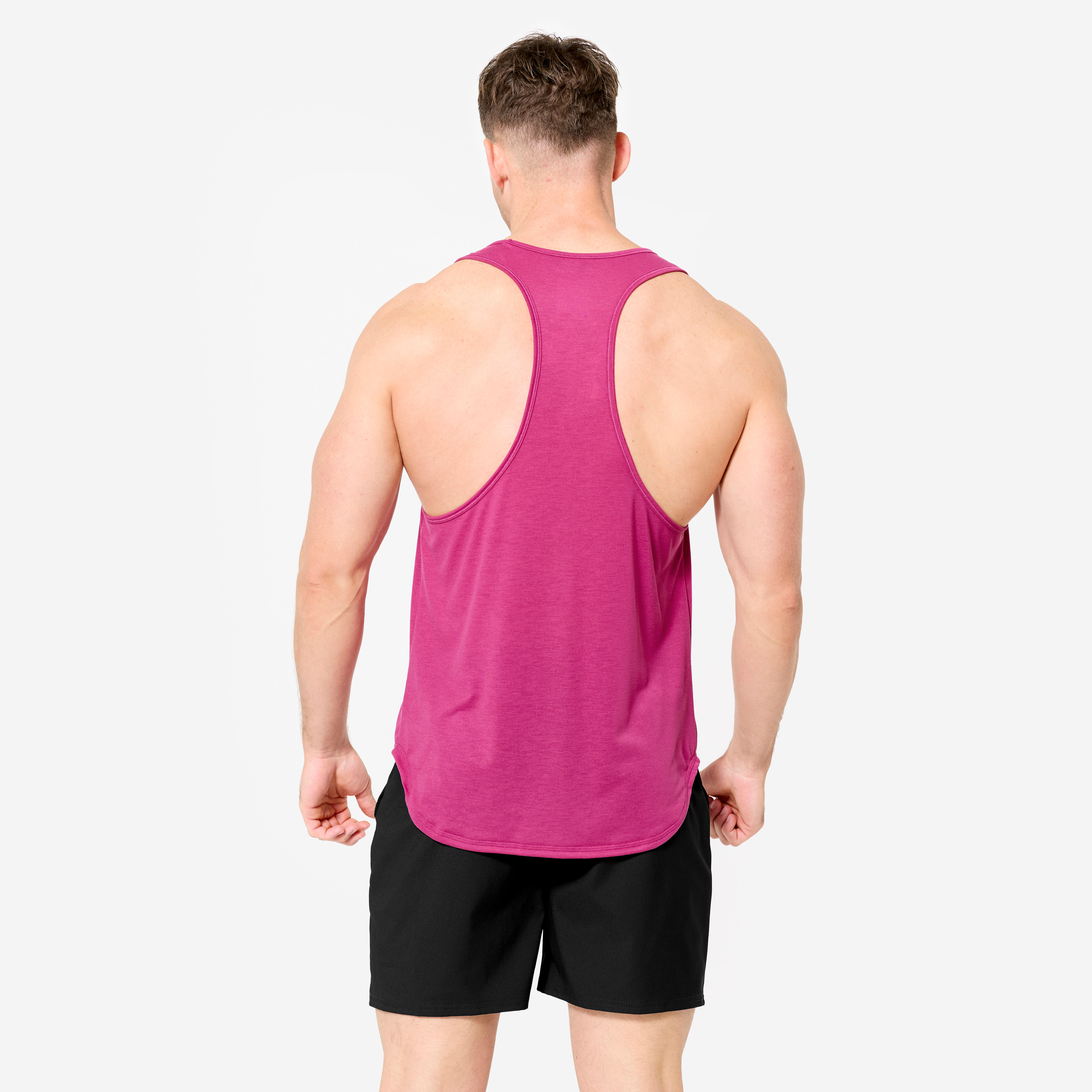 Men's Stringer Tank Top – 900 - Magenta purple - Domyos - Decathlon