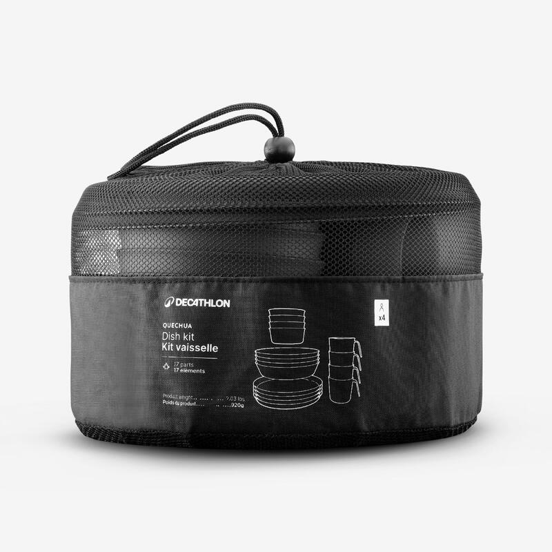 Kit vaisselle de camping 500 pour 4 personnes avec 8 assiettes 4 bols 4 ...