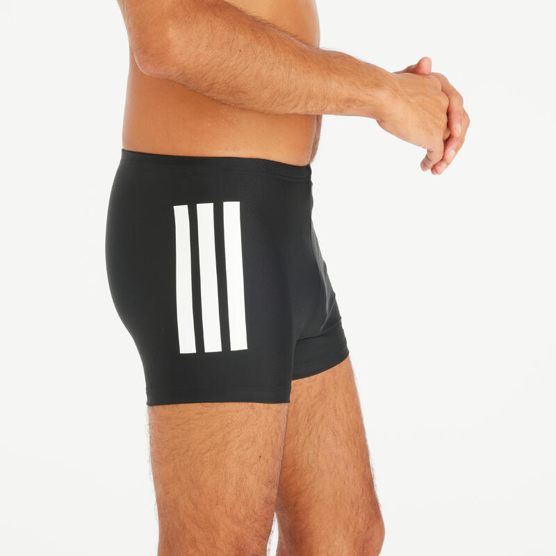 ADIDAS - Boxeri de înot ADIDAS 3 benzi Negru-Alb Bărbați | Decathlon
