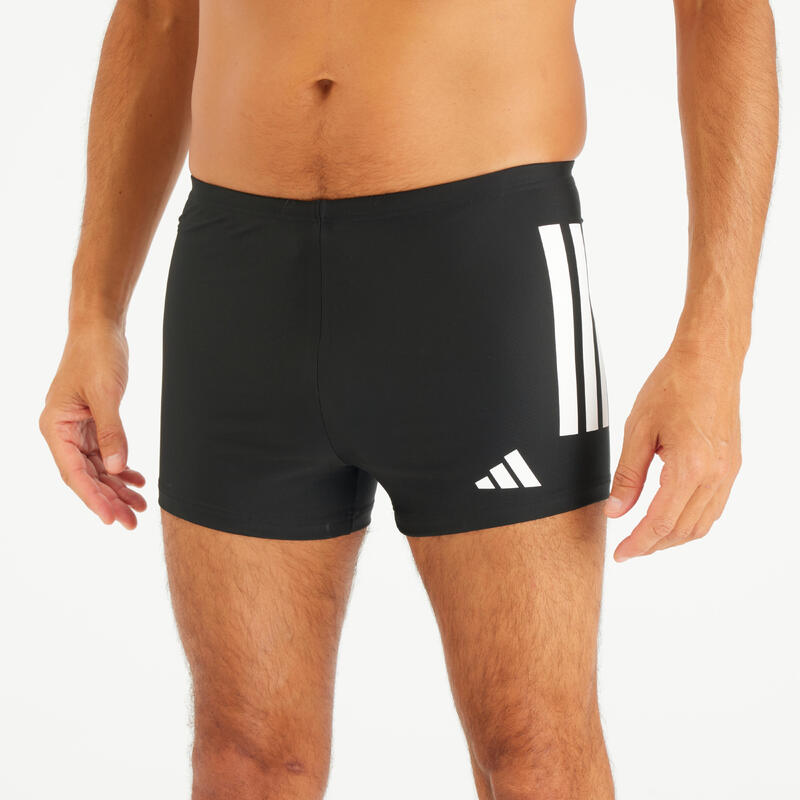 ADIDAS - Boxeri de înot ADIDAS 3 benzi Negru-Alb Bărbați | Decathlon