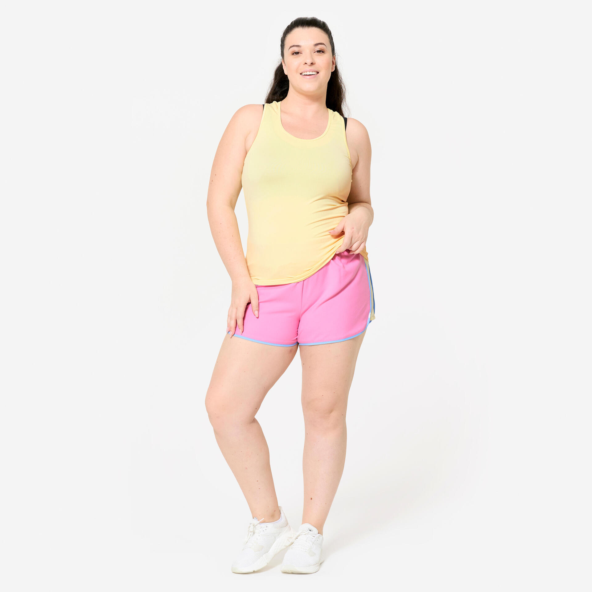 Women's Cardio Fitness Muscle Back Tank Top - Pastel Yellow