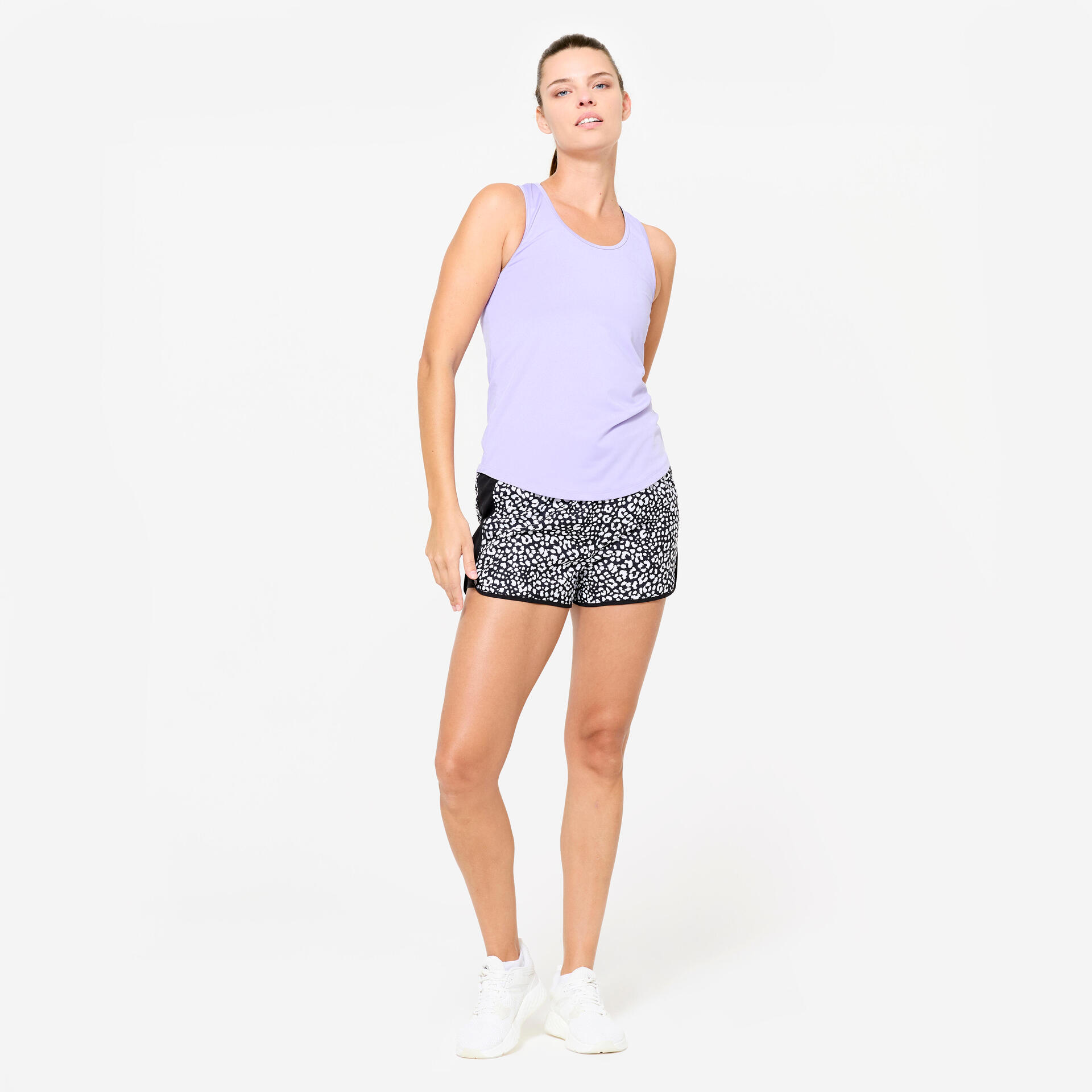 Women's Muscle Back Fitness Tank Top - Purple