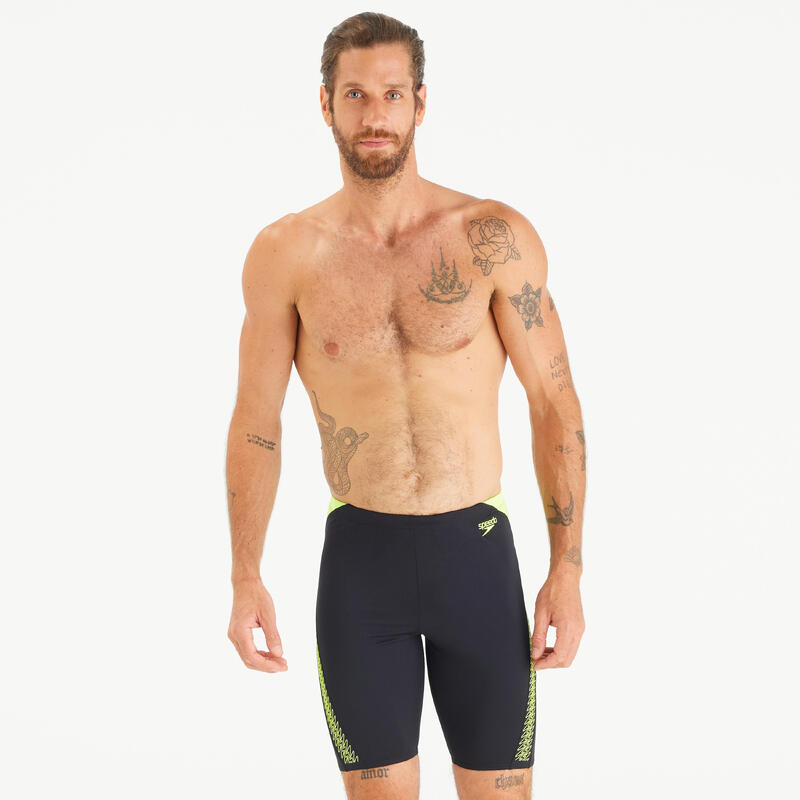 Maillot boxer bain jammer Homme - Speedo jammer noir jaune SPEEDO ...