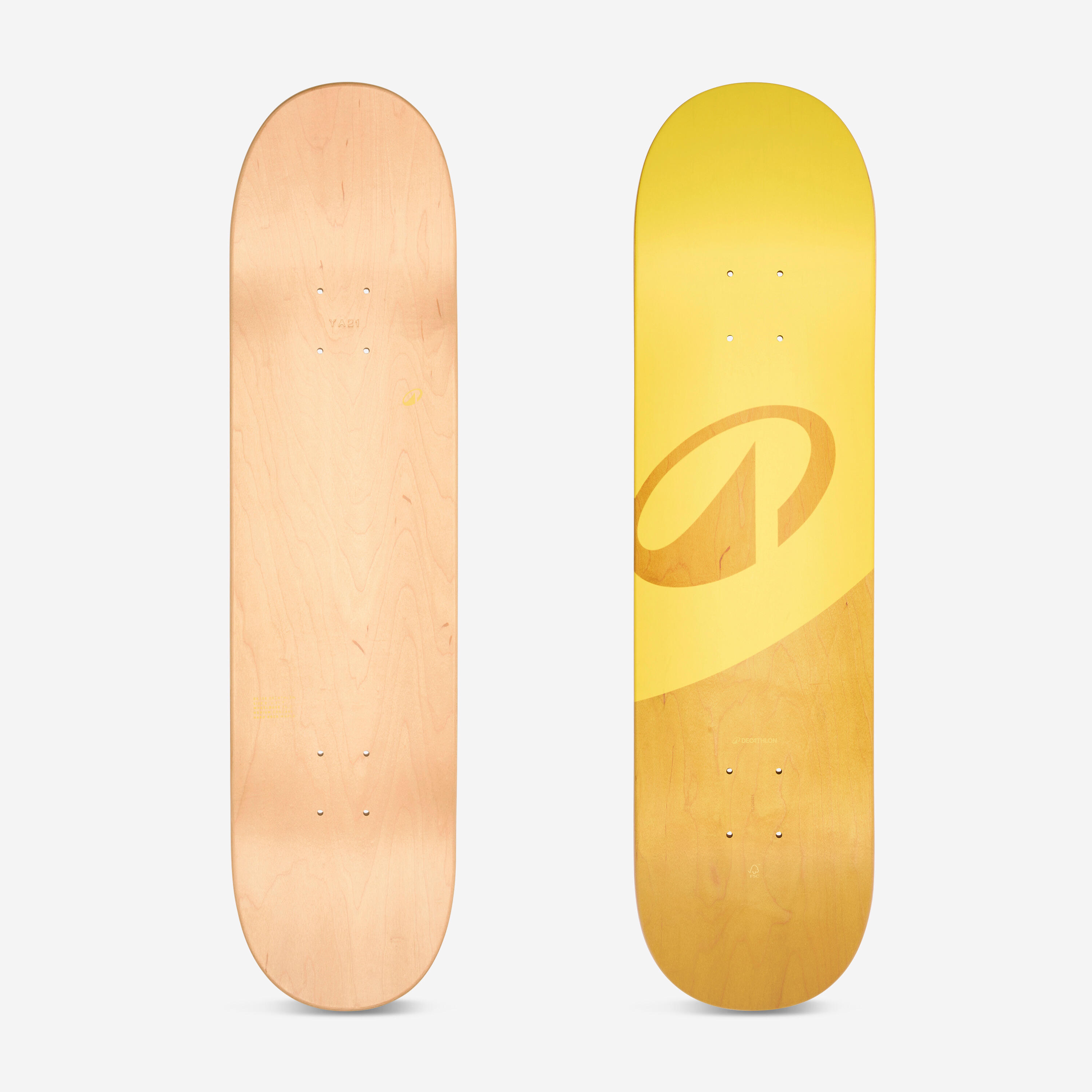 FSC-certified Canadian maple skateboard deck DK120 size 8" yellow ...