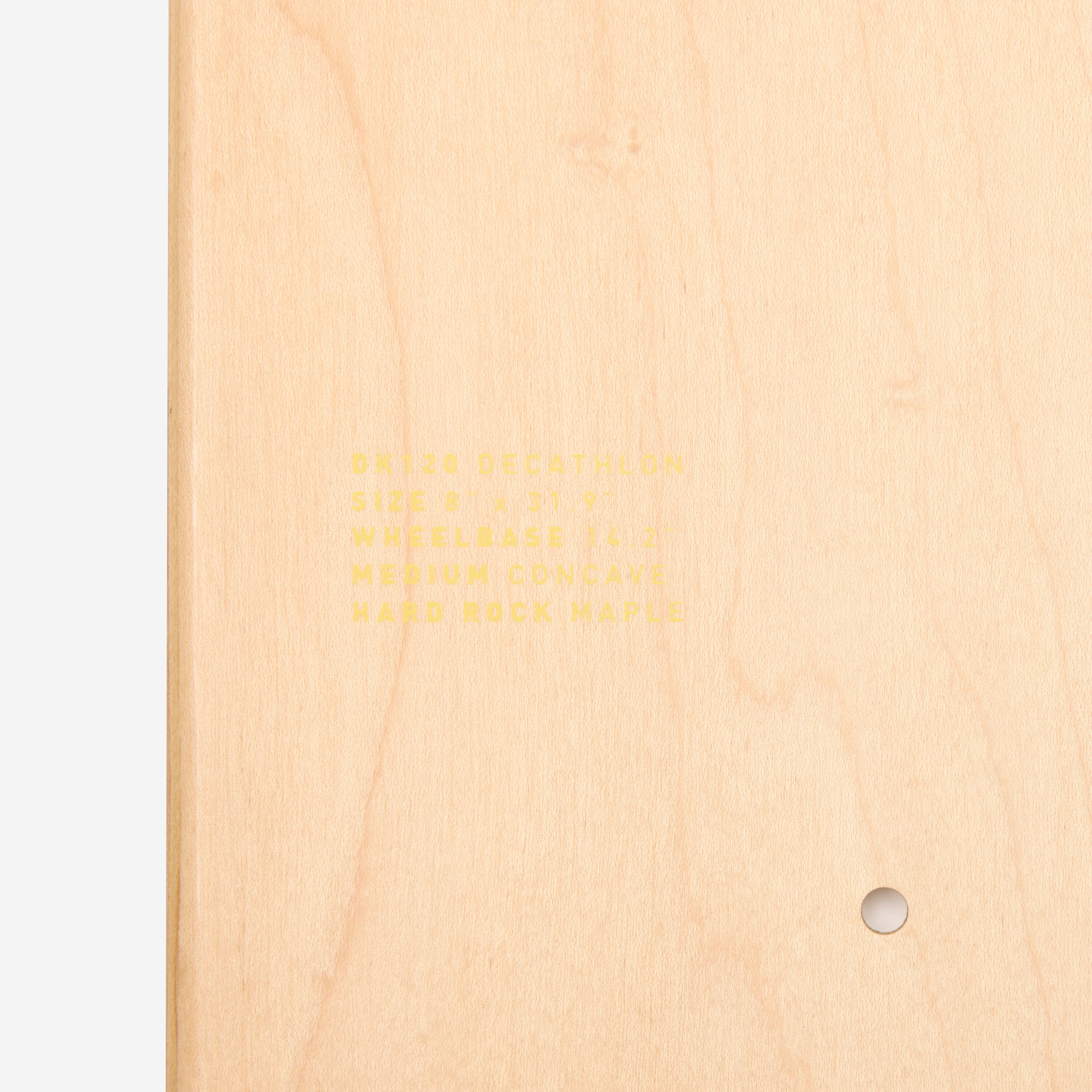 FSC-certified Canadian maple skateboard deck DK120 size 8" yellow ...
