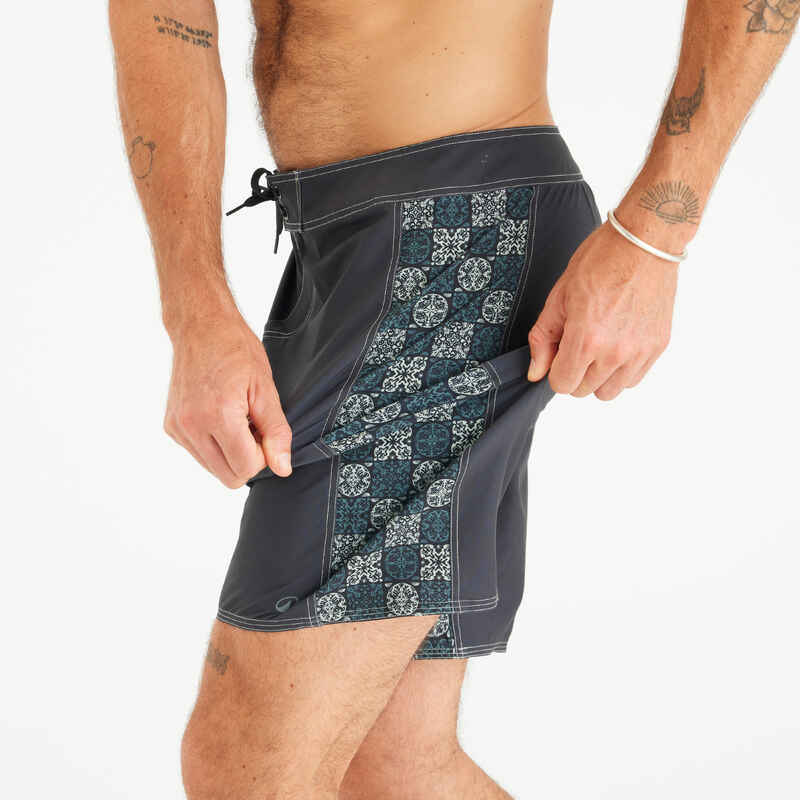 Short de surf larga de 19" negra para hombre 500 Arch Taow - Decathlon