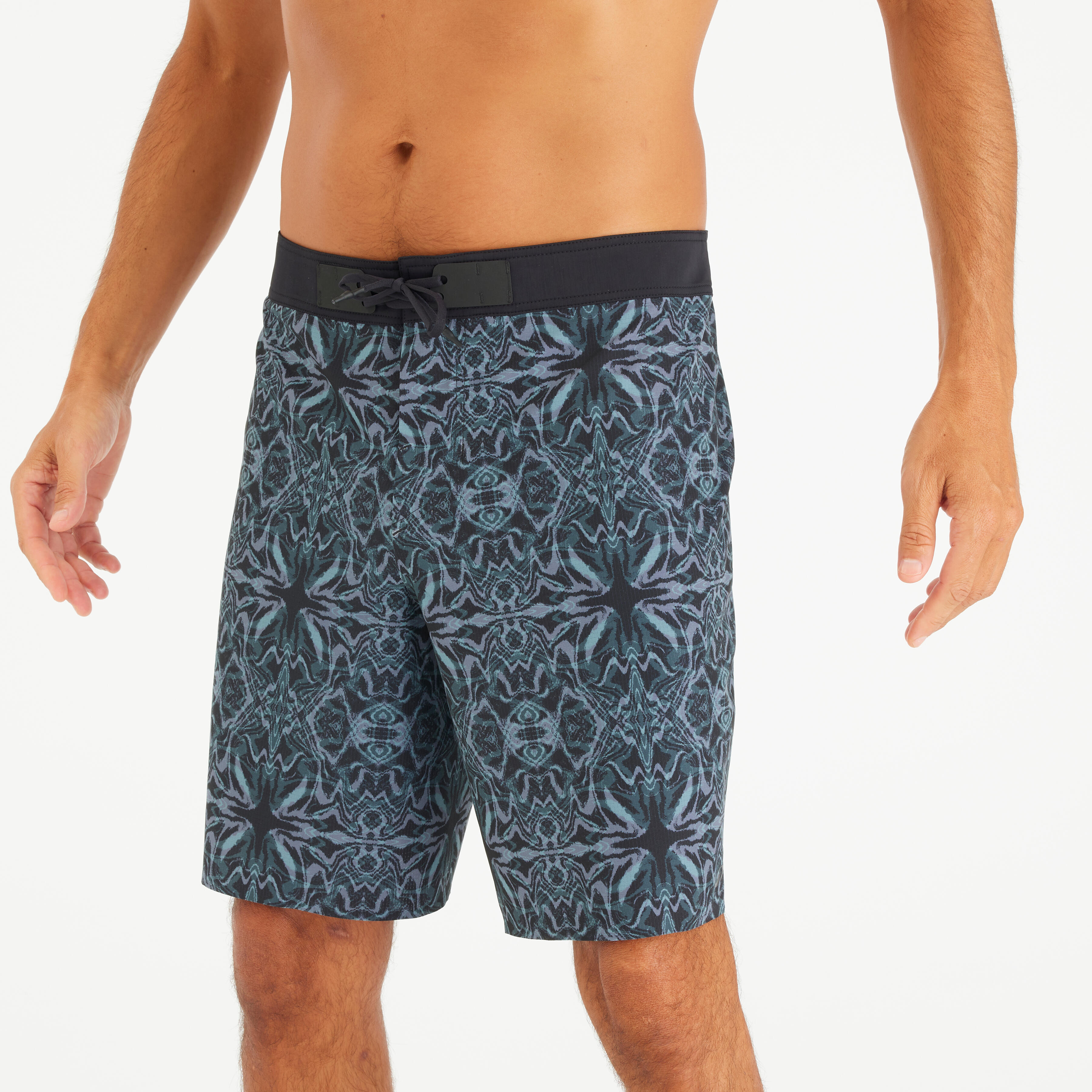 Men’s Boardshorts Surf 900 Long 19” - FB Itzblack Black - Decathlon