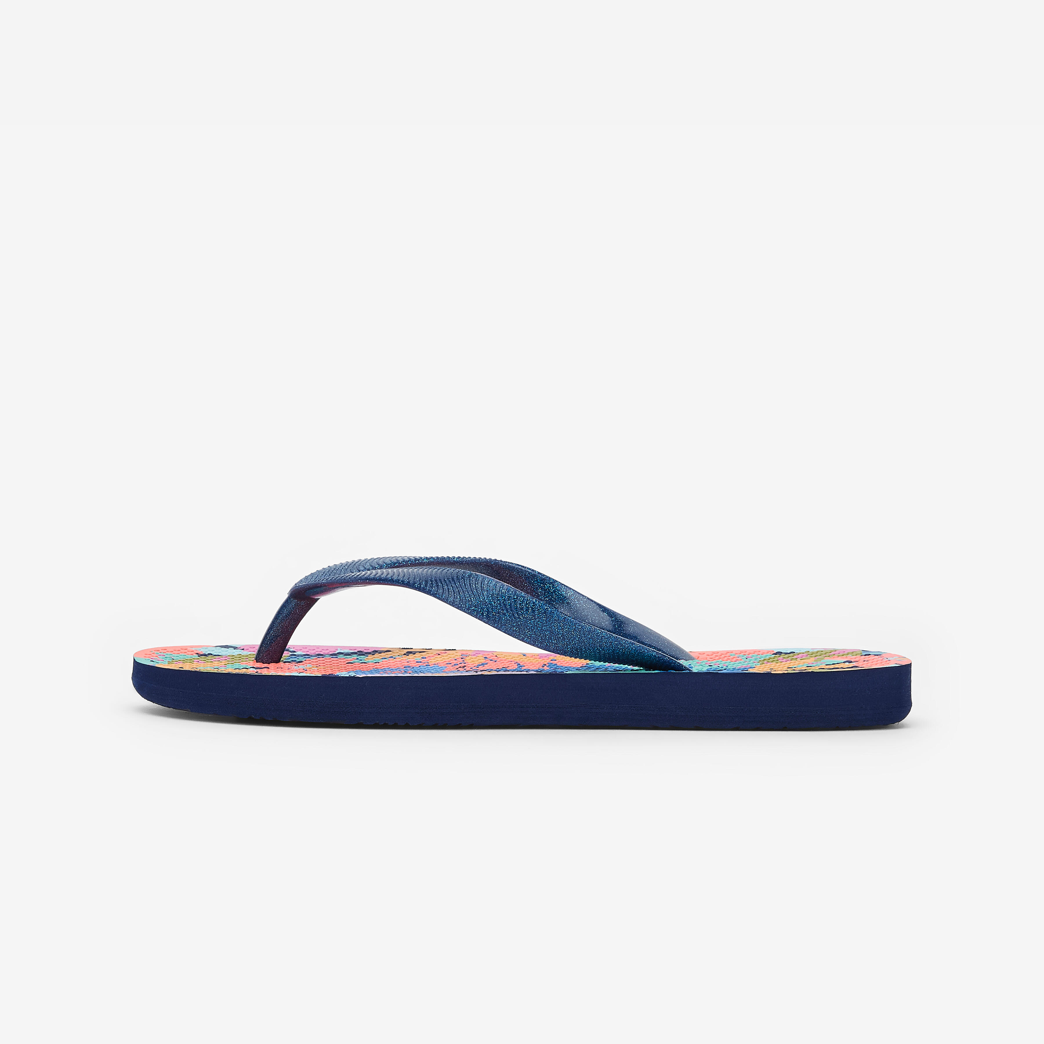 Kids’ Flip-Flops – 500 - Navy blue, Pastel magenta, orange - Olaian ...