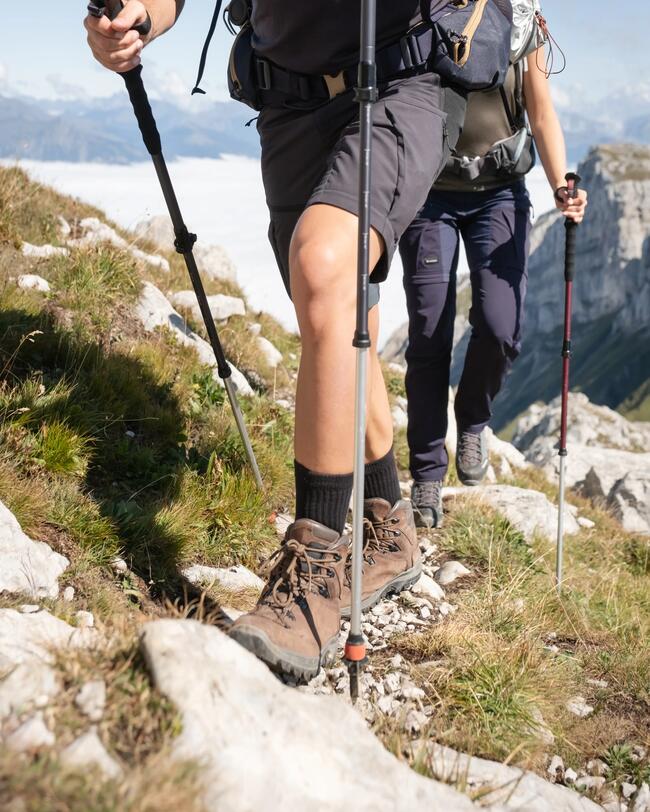 1 Impact-Absorbing Hiking Pole MT500 Anti-shock - Red | Decathlon