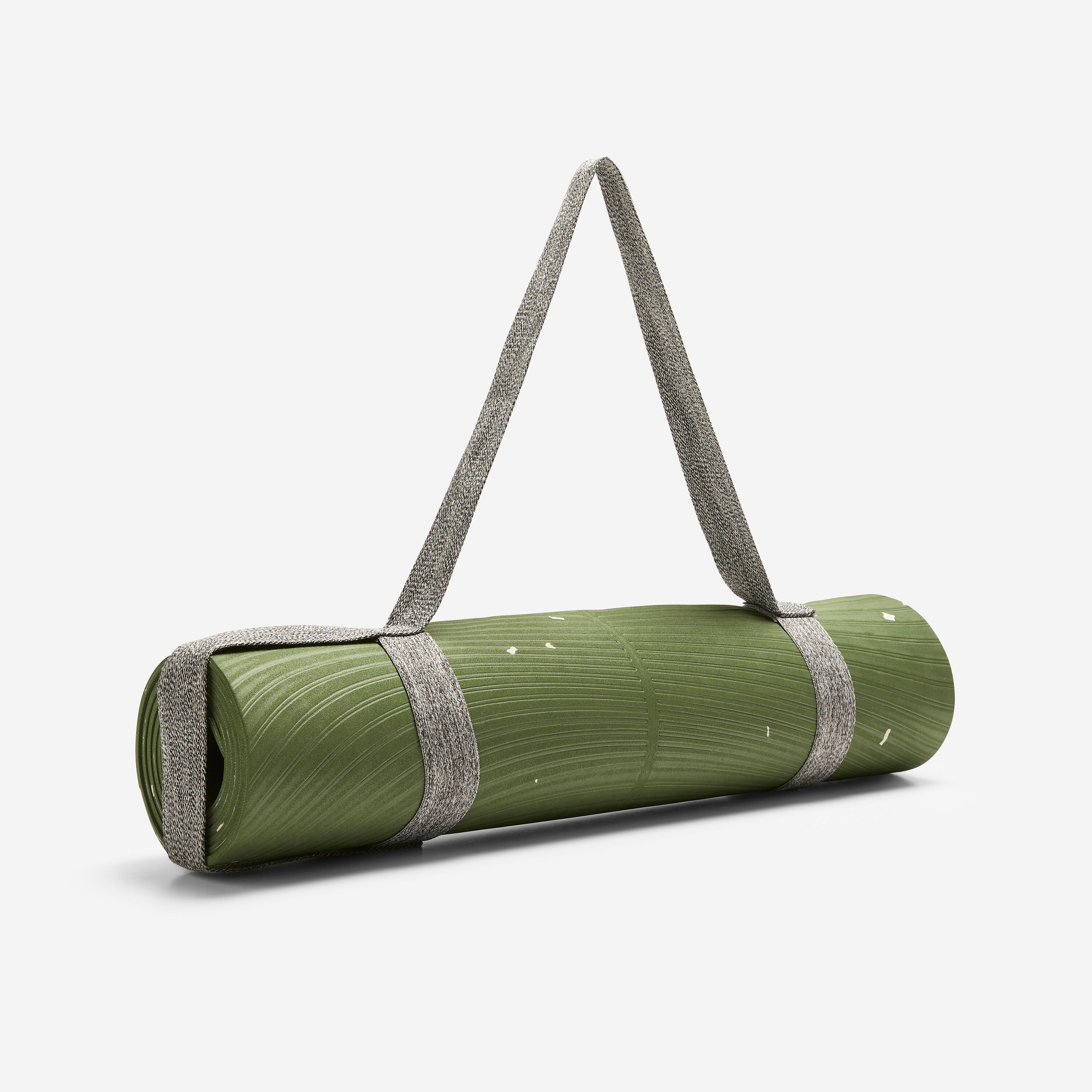 Light Yoga Mat 185 cm x 61 cm x 5 mm - Green, Eggshell - Kimjaly ...