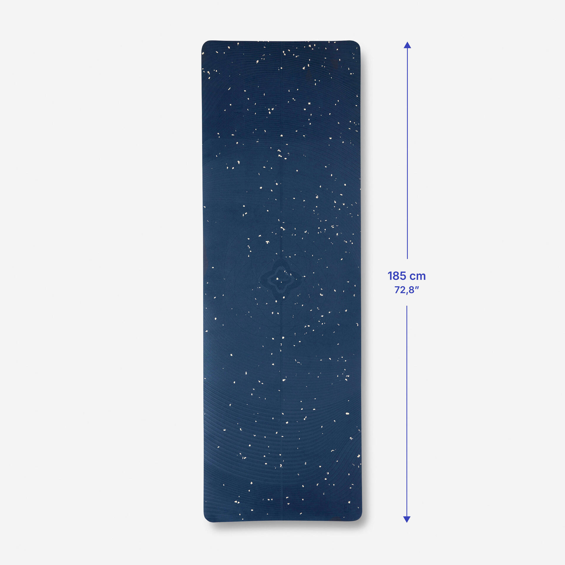 Light Yoga Mat 185 x 61 cm x 5 mm - Navy Blue