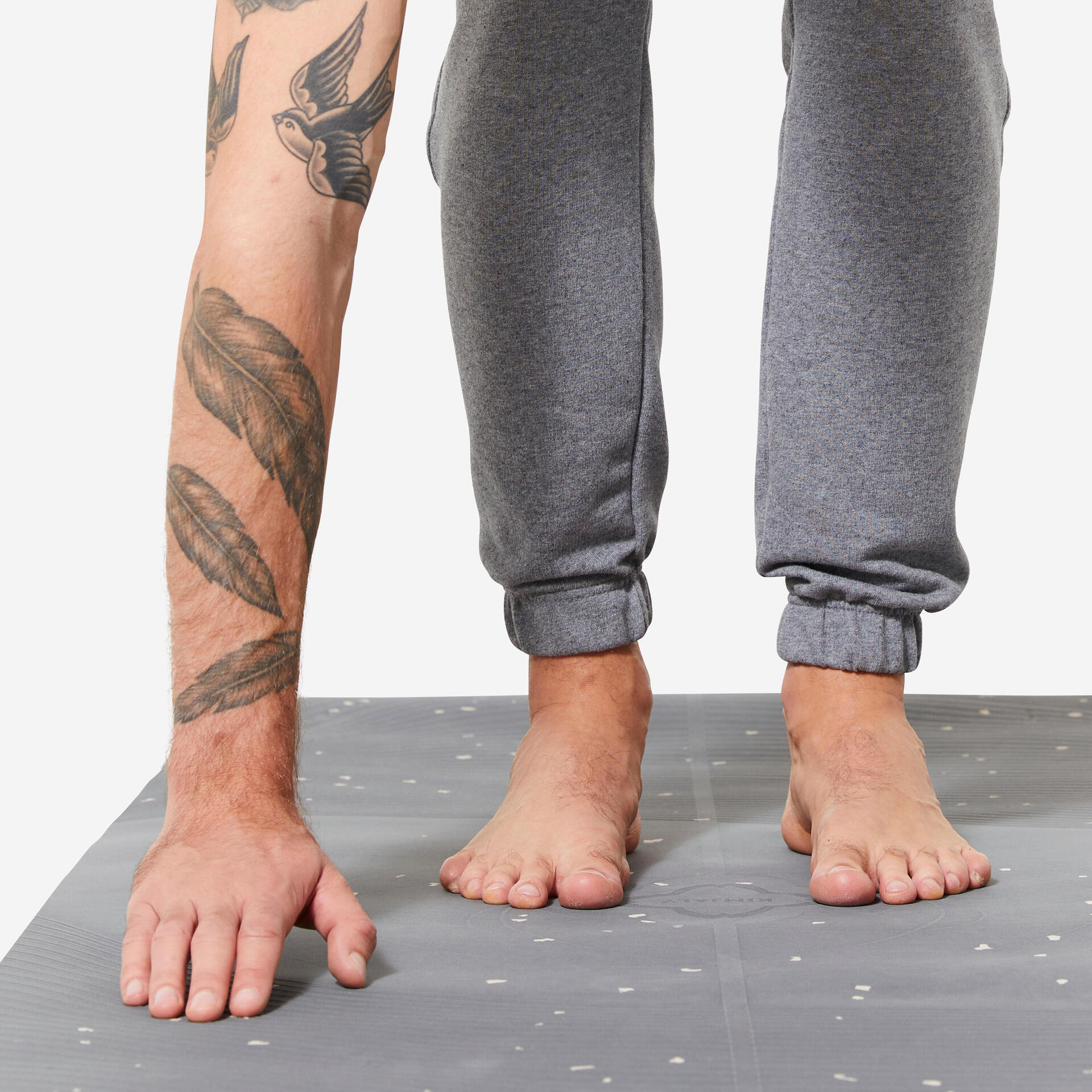 Gentle Yoga Mat XL 200 cm x 75 cm x 5 mm - Grey