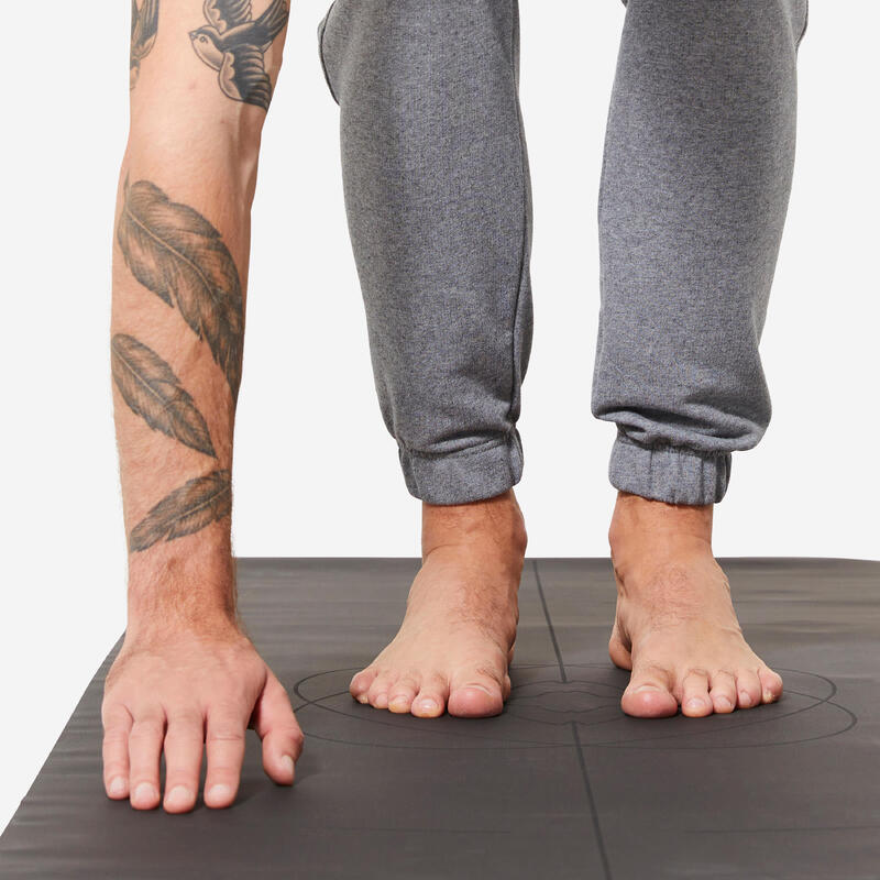KIMJALY - Saltea Yoga grip+ 185 cm x 65 cm x 4 mm Negru | Decathlon
